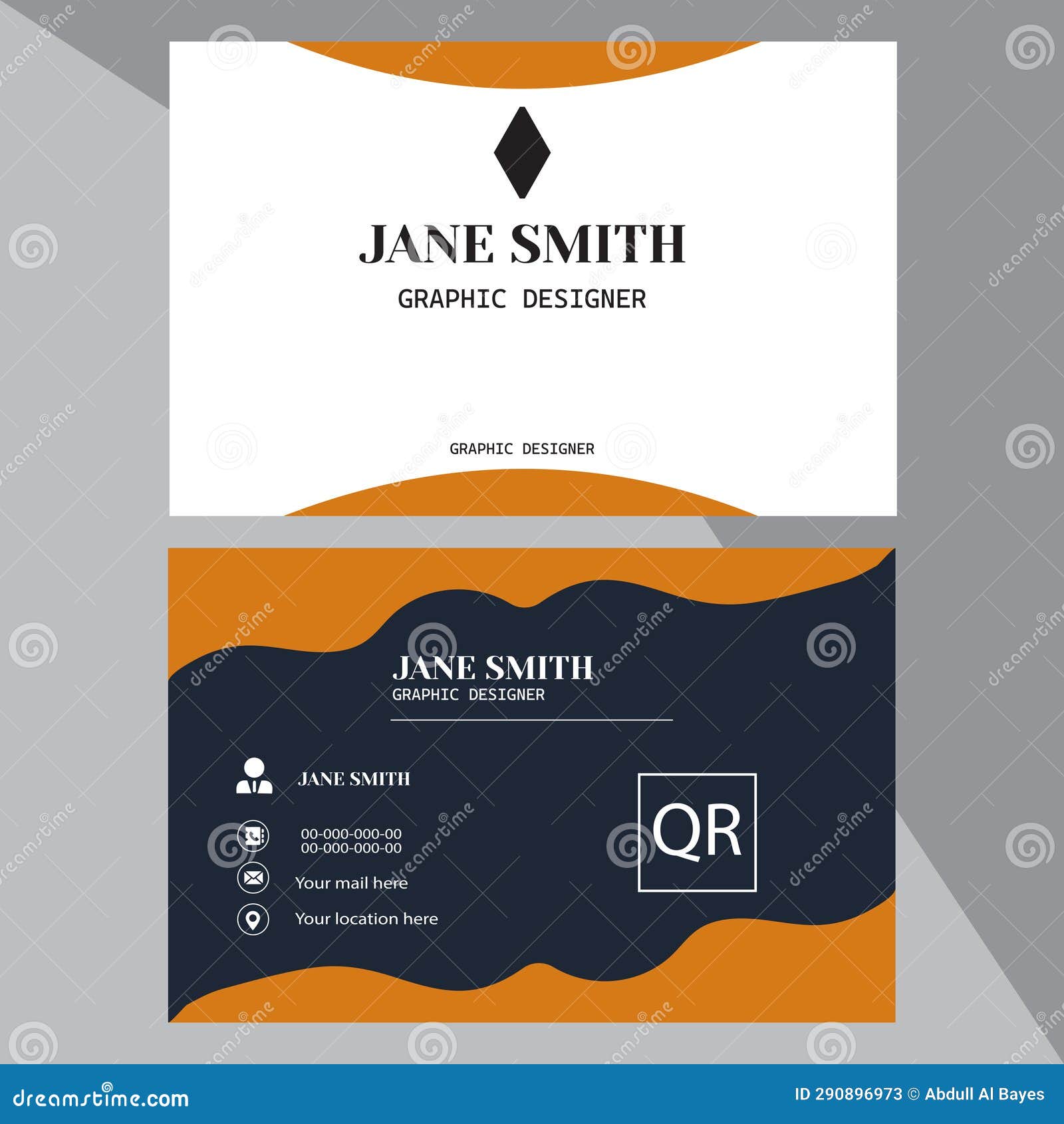Adobe Illustrator Across Creative Business Card. Stock Vector ...