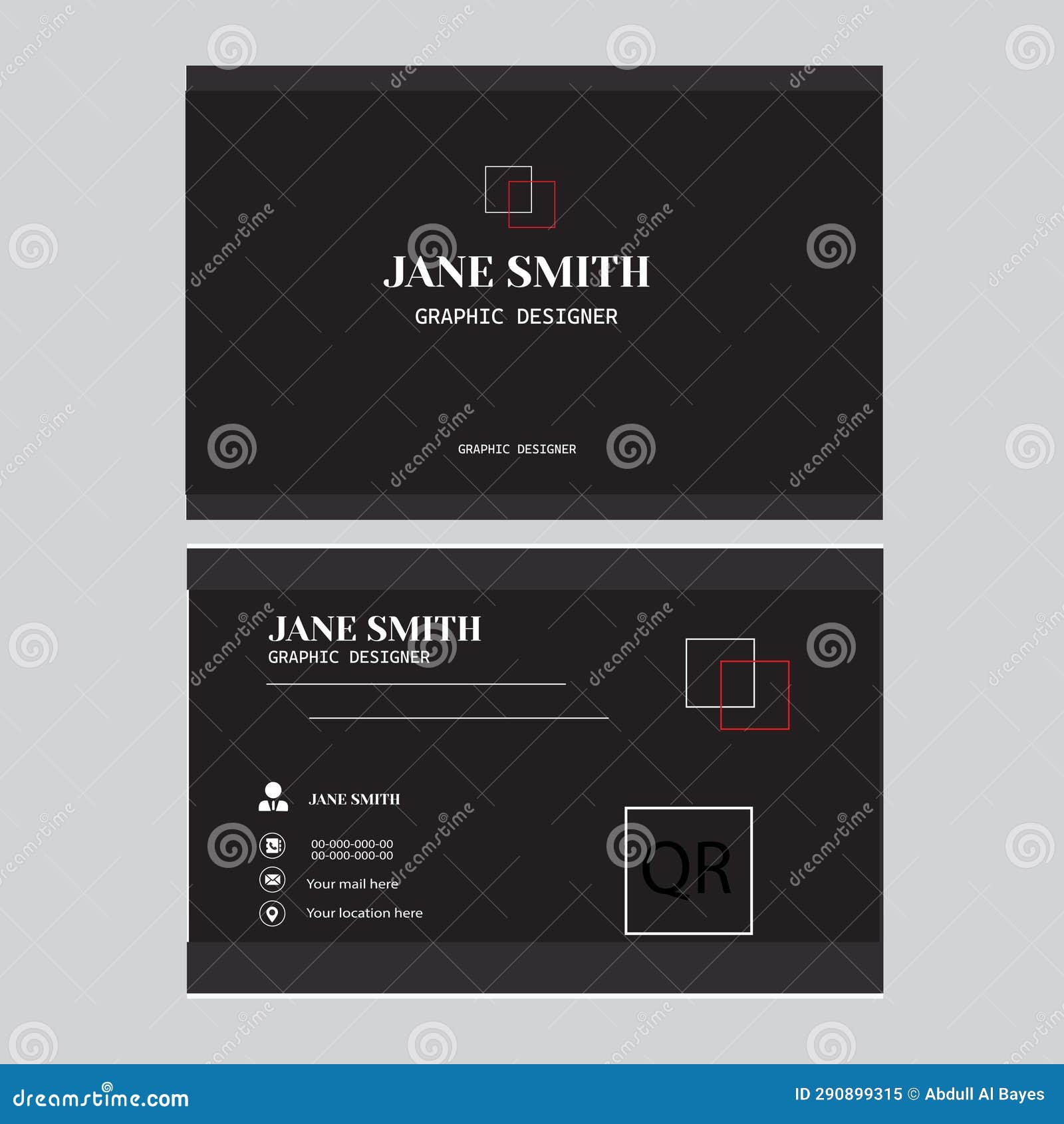 Creative Business Card Using Adobe Illustrator and Colour. Stock Vector ...