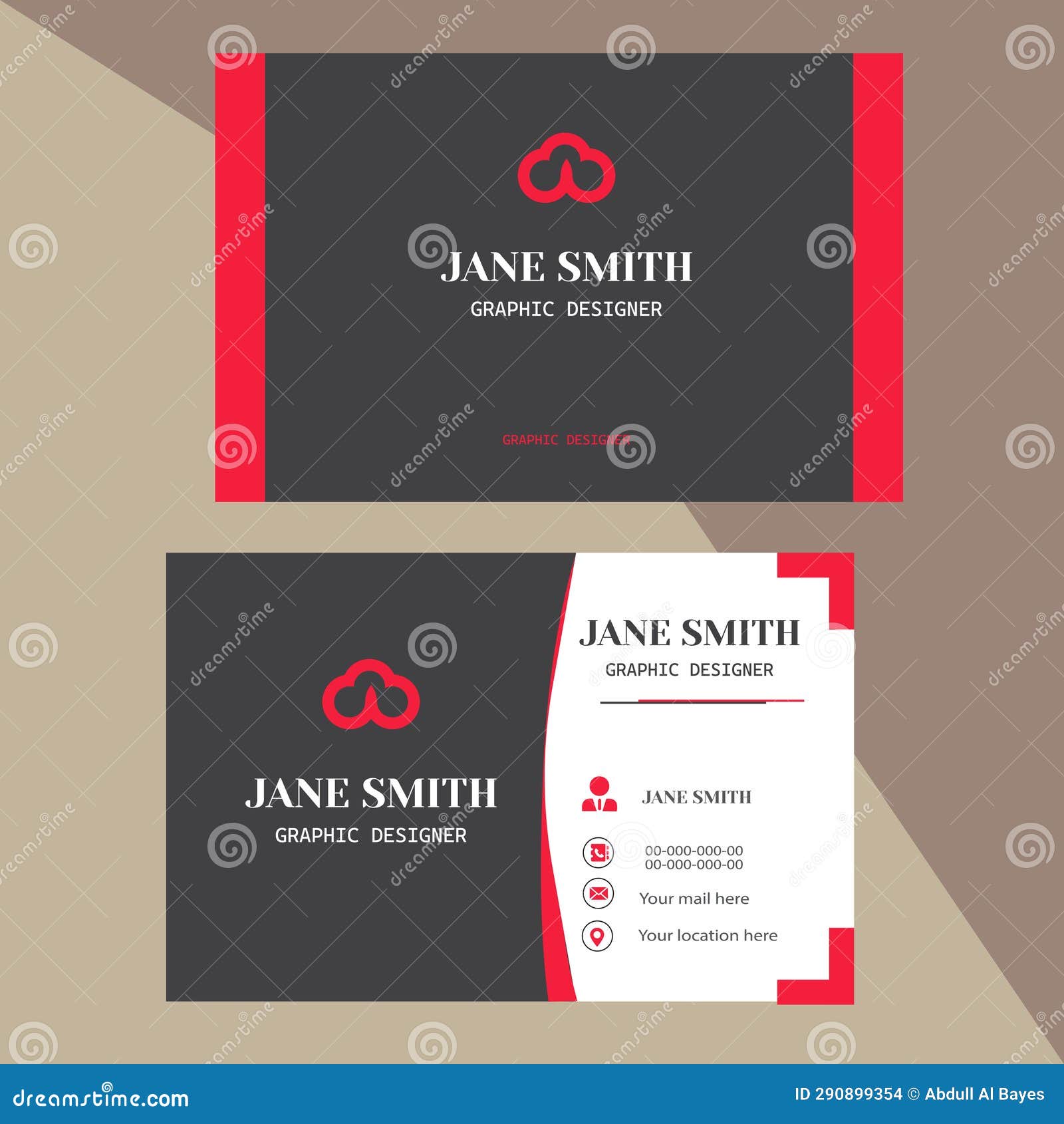 Creative Business Card Using Adobe Illustrator and Colour. Stock Vector ...