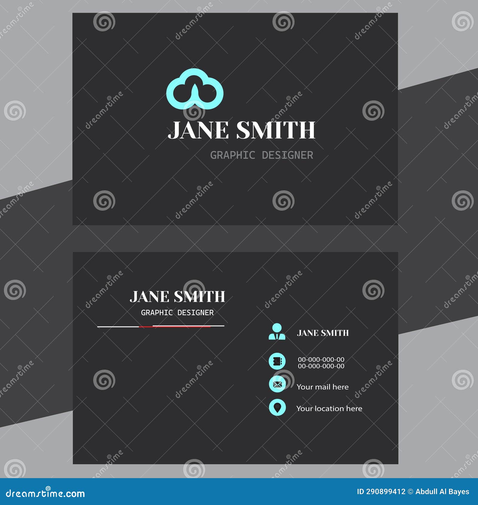 Creative Business Card Using Adobe Illustrator and Colour . Stock ...