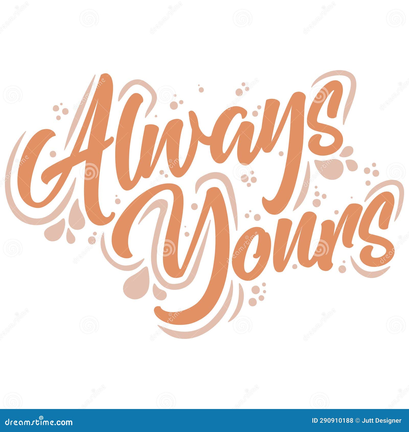 Always yours a love design stock illustration. Illustration of ...