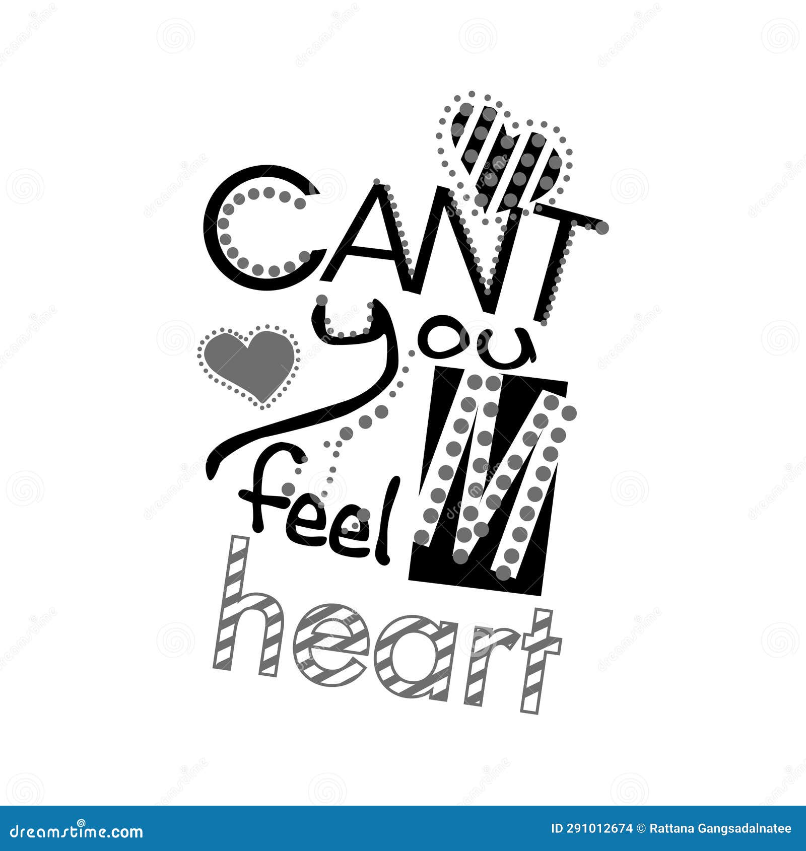 Can’t You Feel My Heart Abstract Stock Vector - Illustration of quotes ...