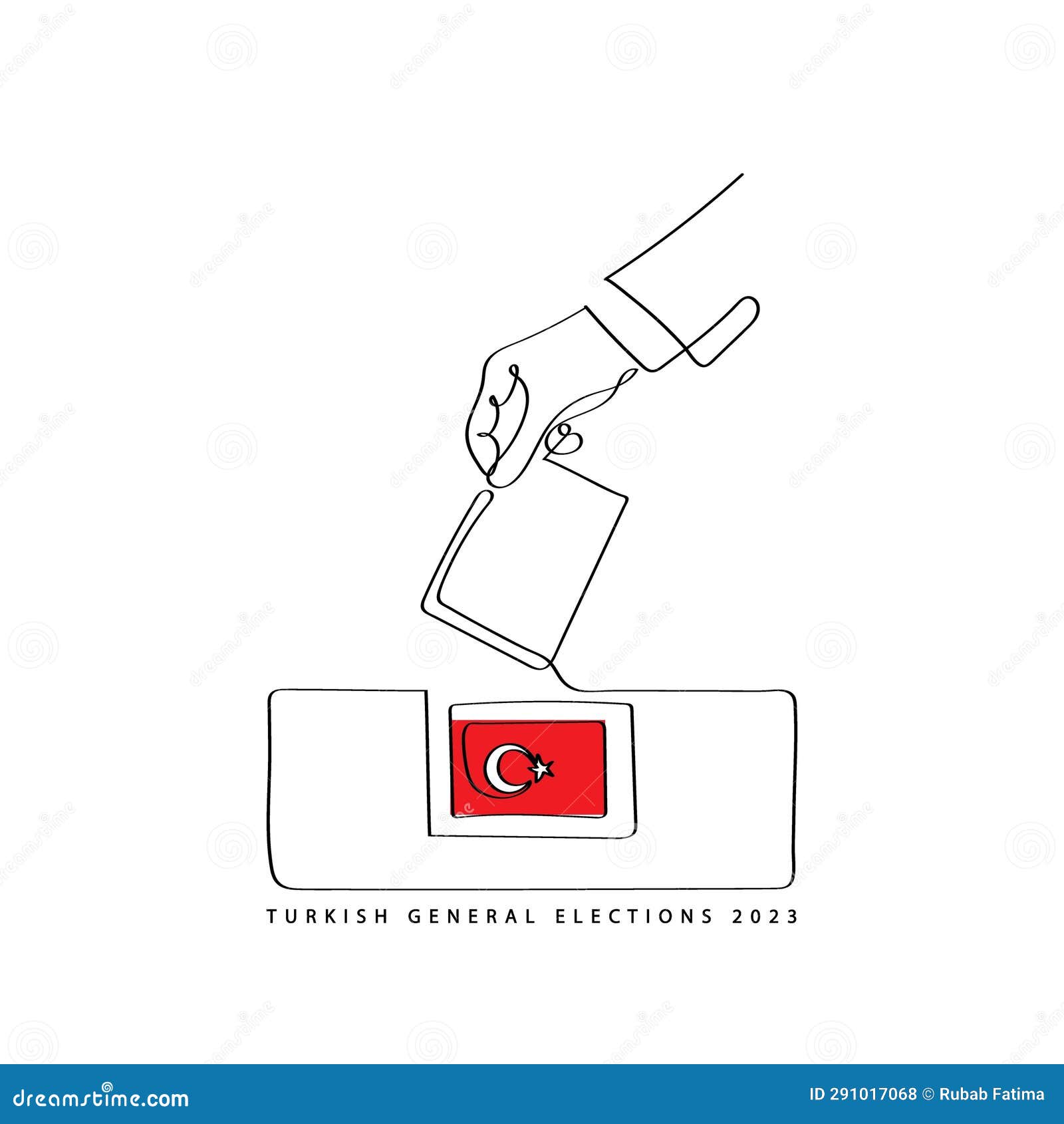 Vote for Turkey stock vector. Illustration of label - 291017068