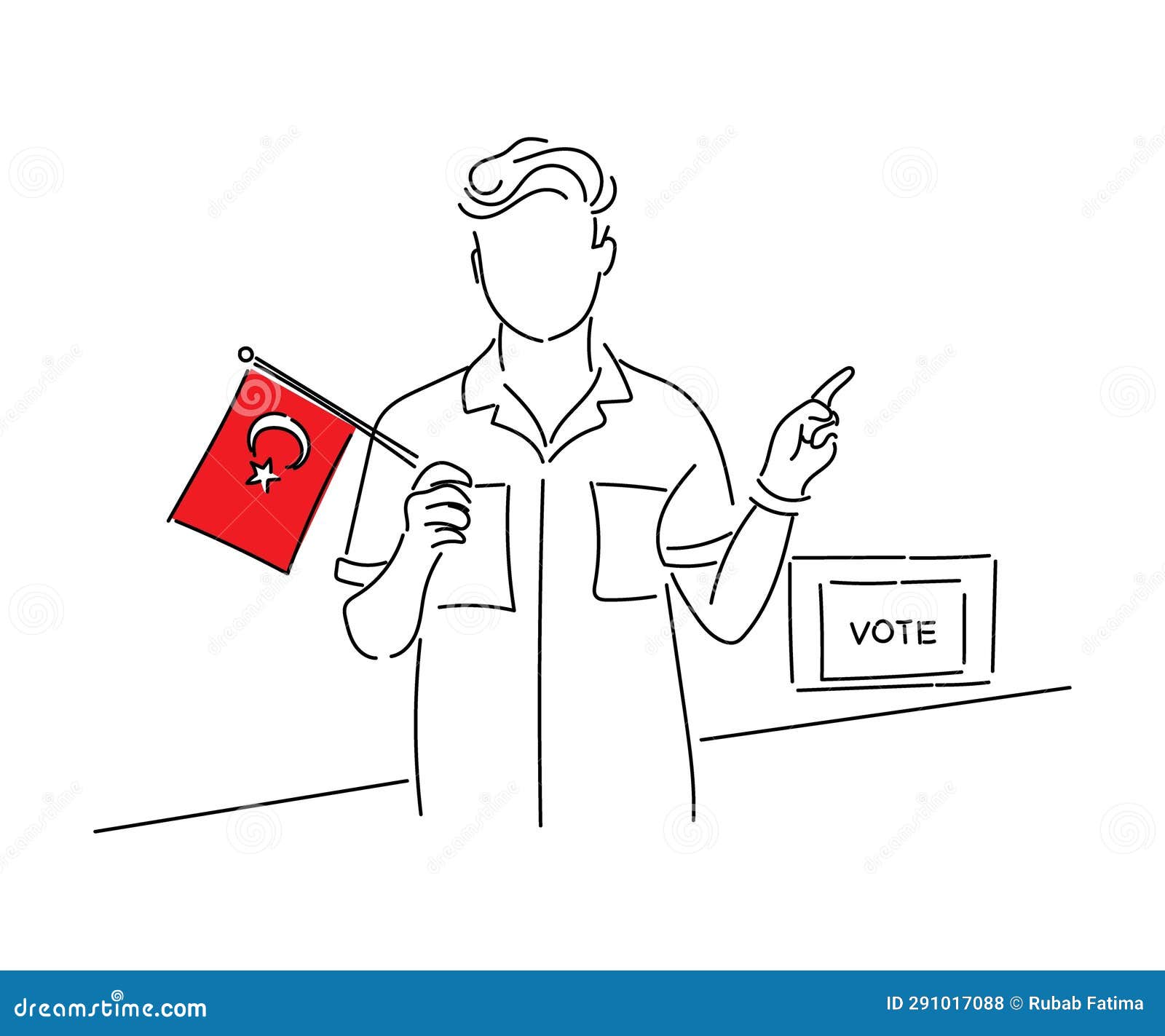 Vote for Turkey stock illustration. Illustration of icon - 291017088