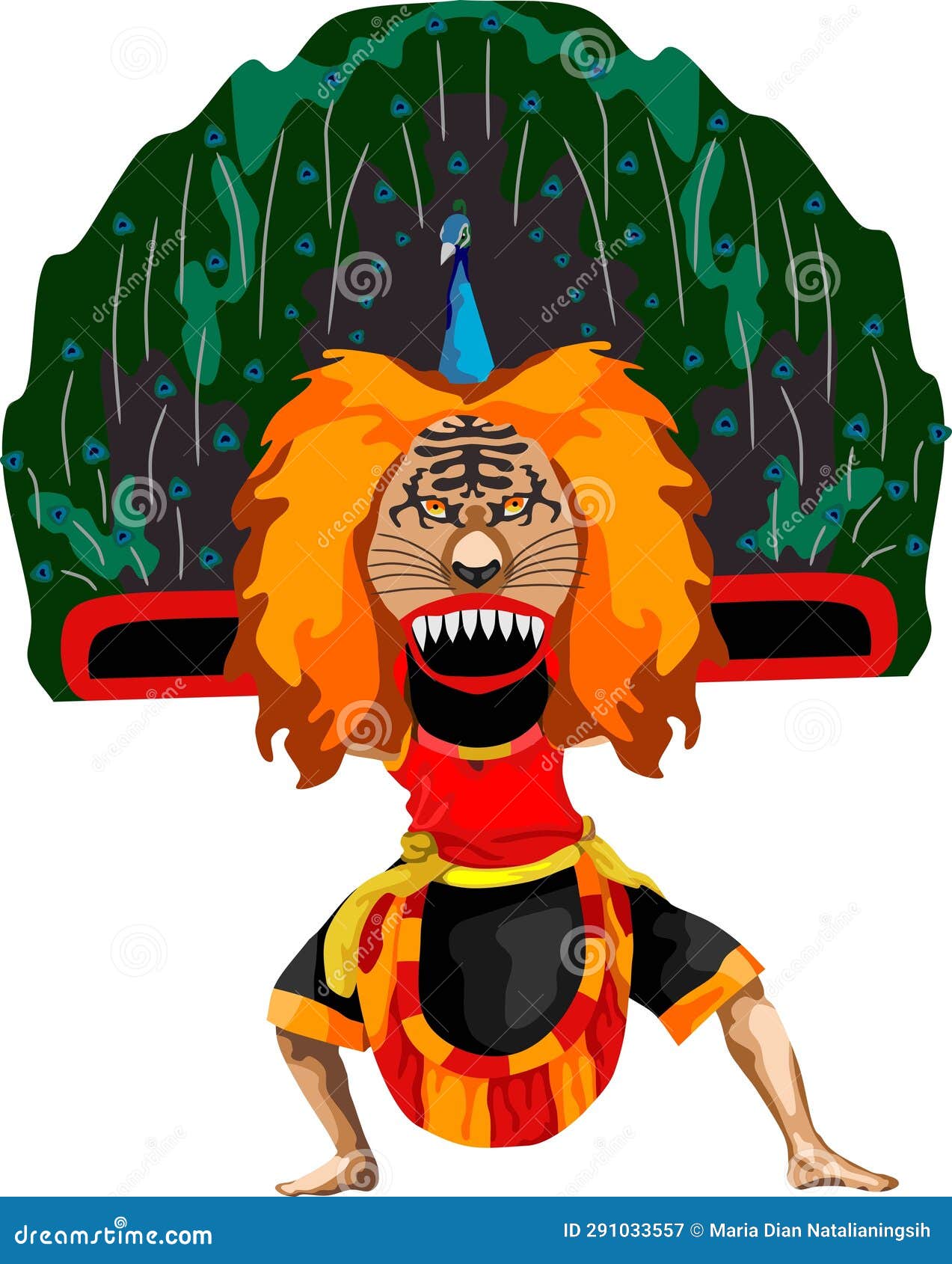 Indonesia Javanese Traditional Wedding Dress Vector | CartoonDealer.com ...