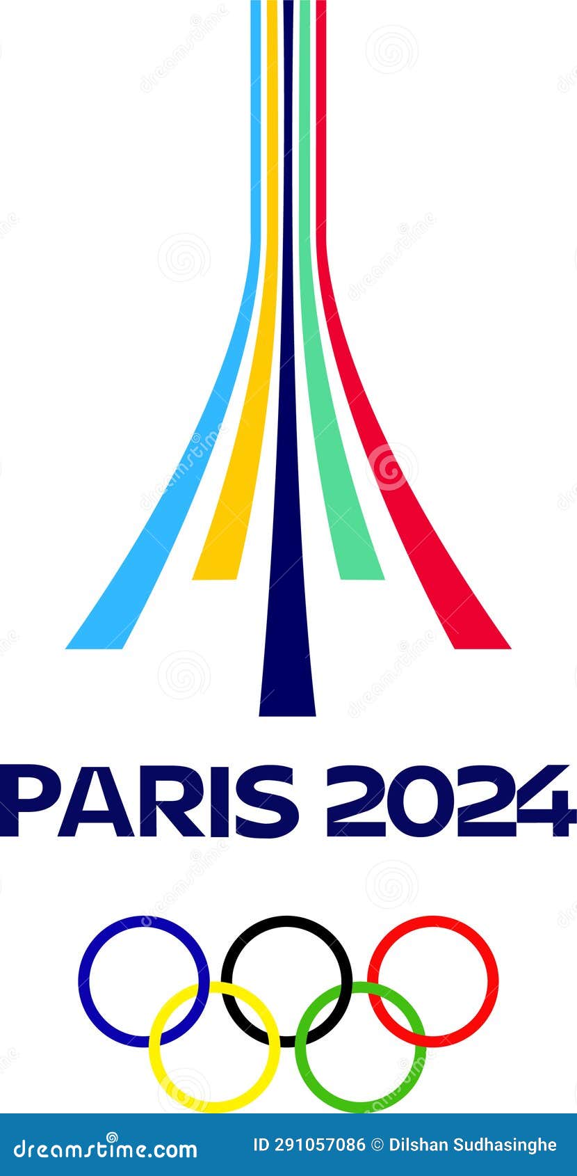 Modern Concept Paris Olympic Logo Eiffel Tower Editorial Photo ...