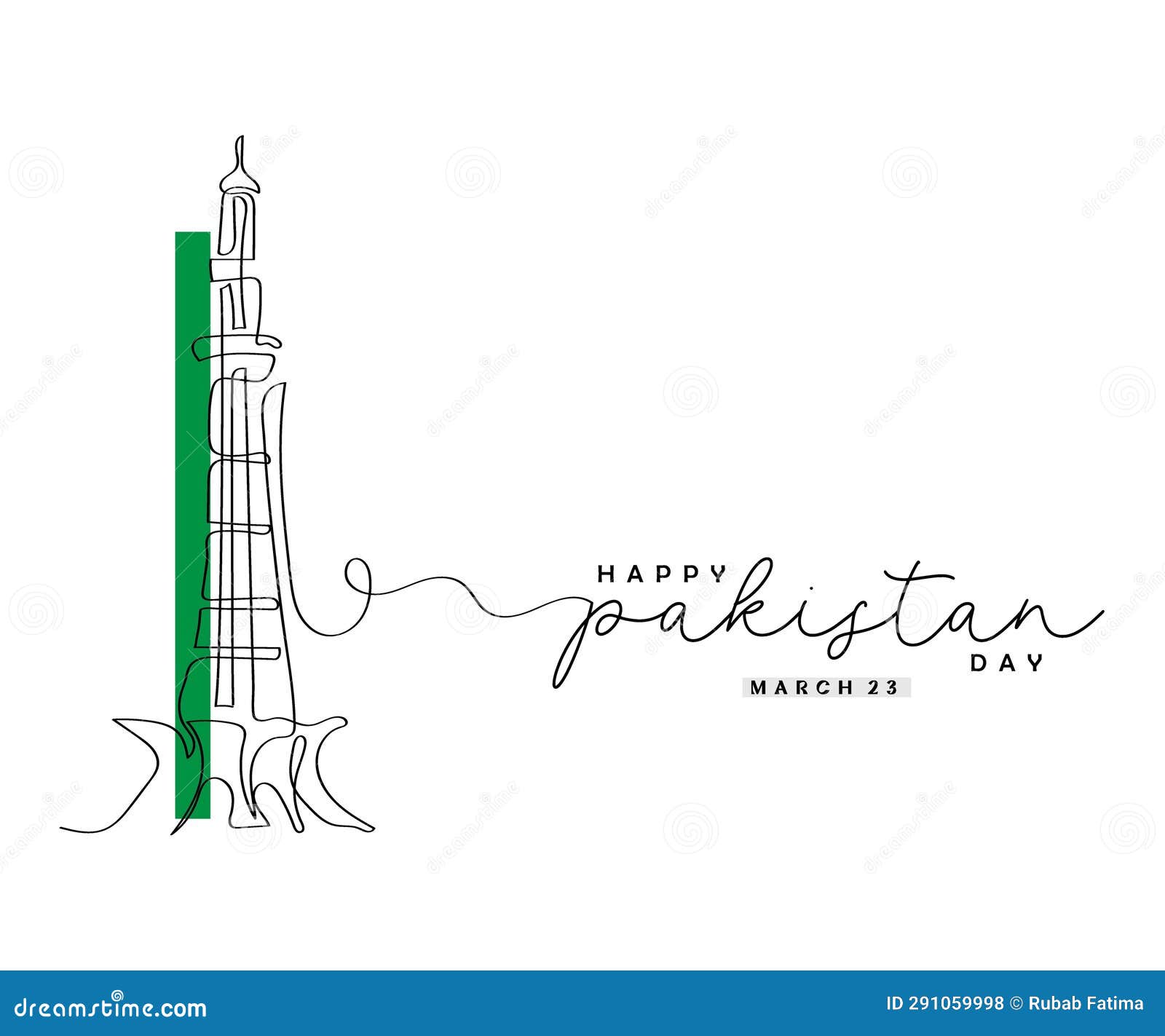 Pakistan Day stock illustration. Illustration of print - 291059998