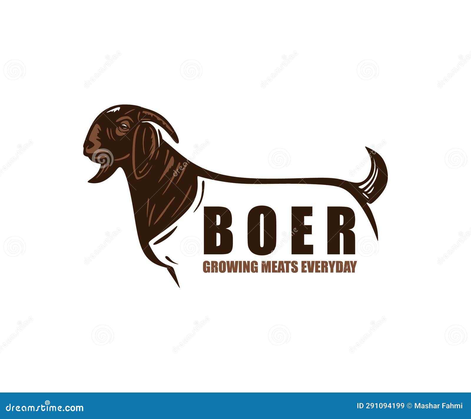 GREAT BOER GOAT LOGO a BIG and STRONG ANIMAL Stock Illustration ...