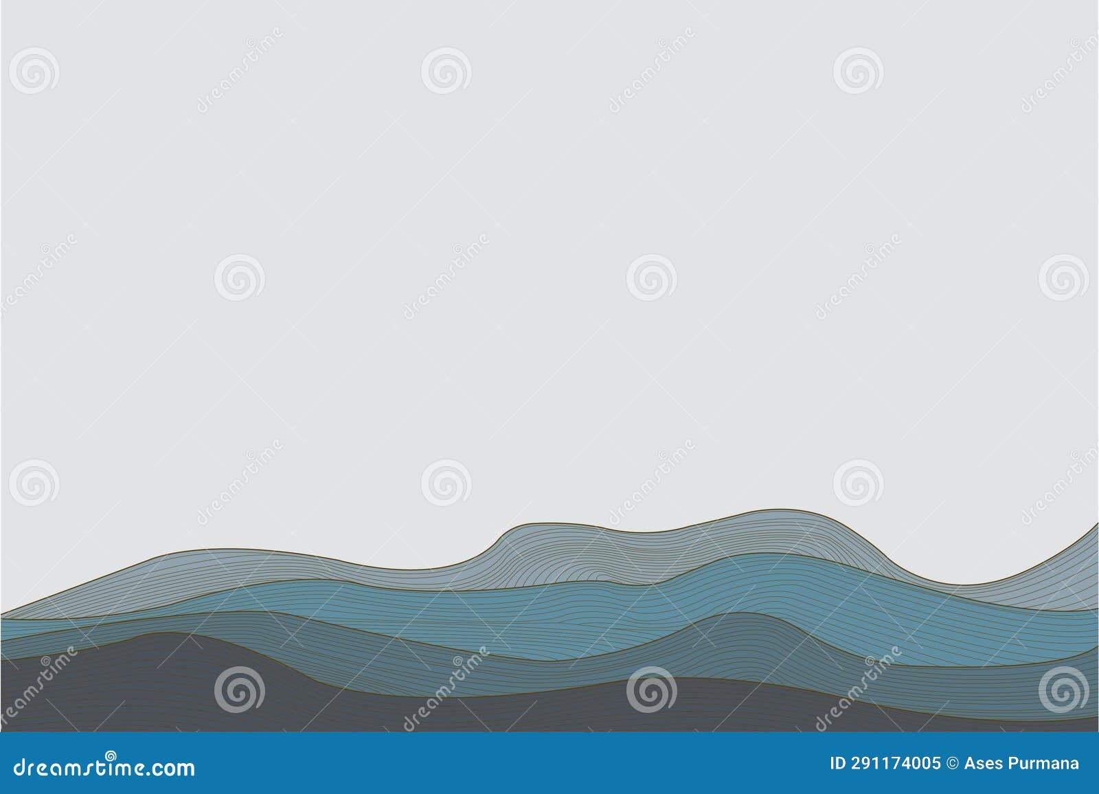 Surface Ocean of Vector. Set 4 Stock Image - Image of wallpaper ...
