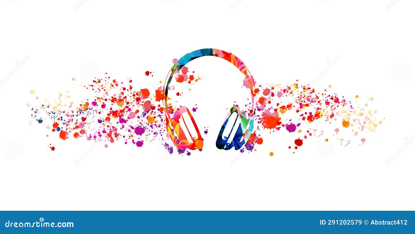 Colorful Creative Headphones Isolated Stock Vector - Illustration of ...