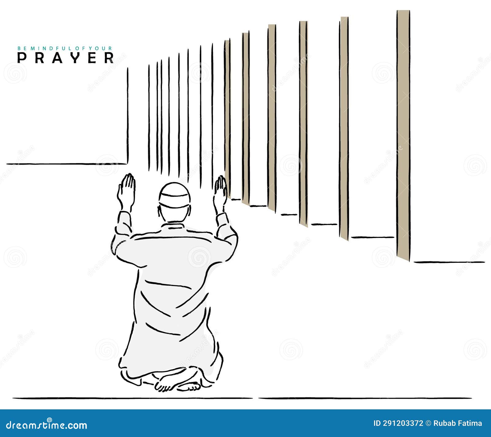 Prostration In Prayer Icon. Doodle Hand Drawn Or Outline Icon Style ...