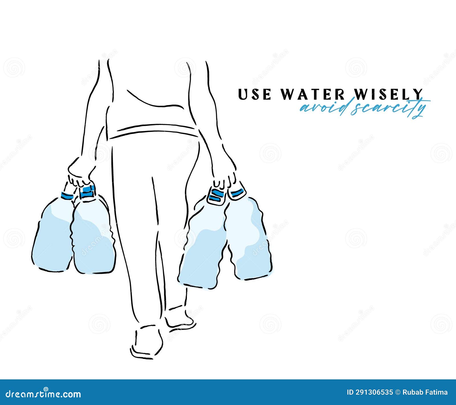 WATER SCARCITY stock illustration. Illustration of drawing - 291306535
