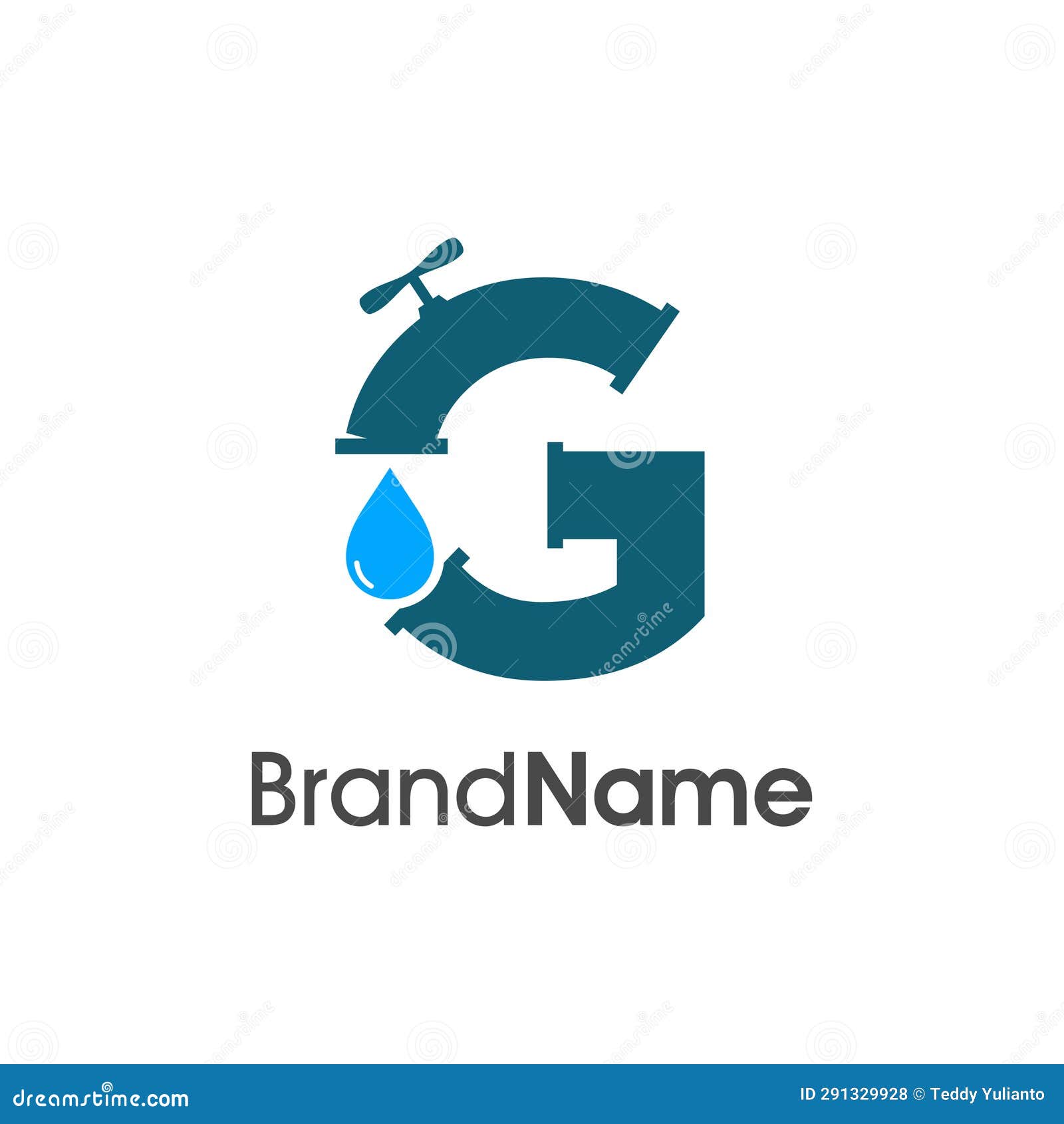 Initial G Pipe and Water Logo Stock Vector - Illustration of monogram ...