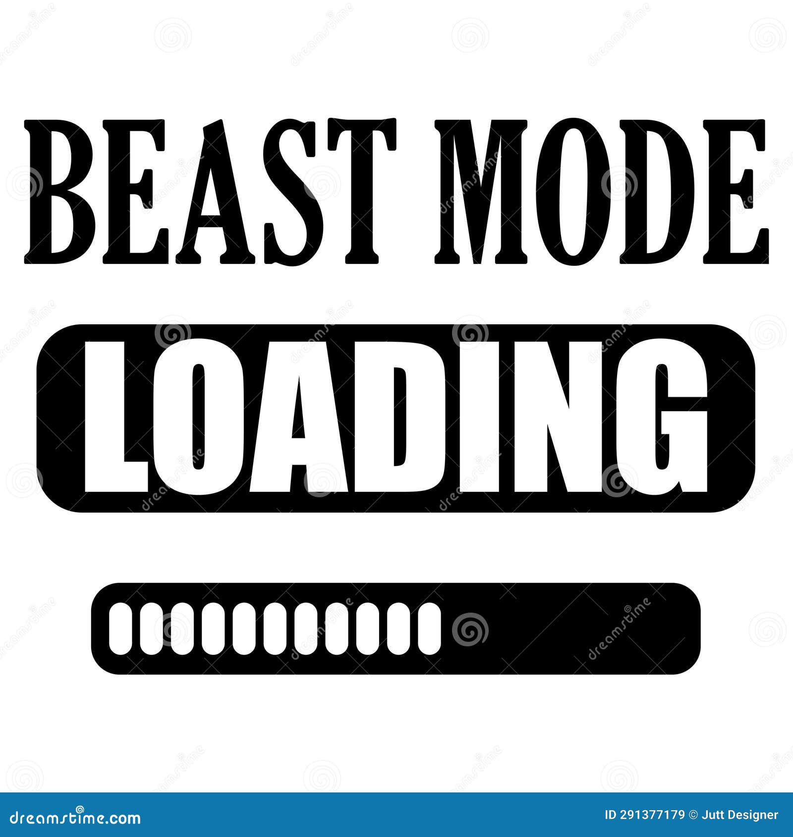 Beast Mode Loading a Motivational Design Stock Illustration ...