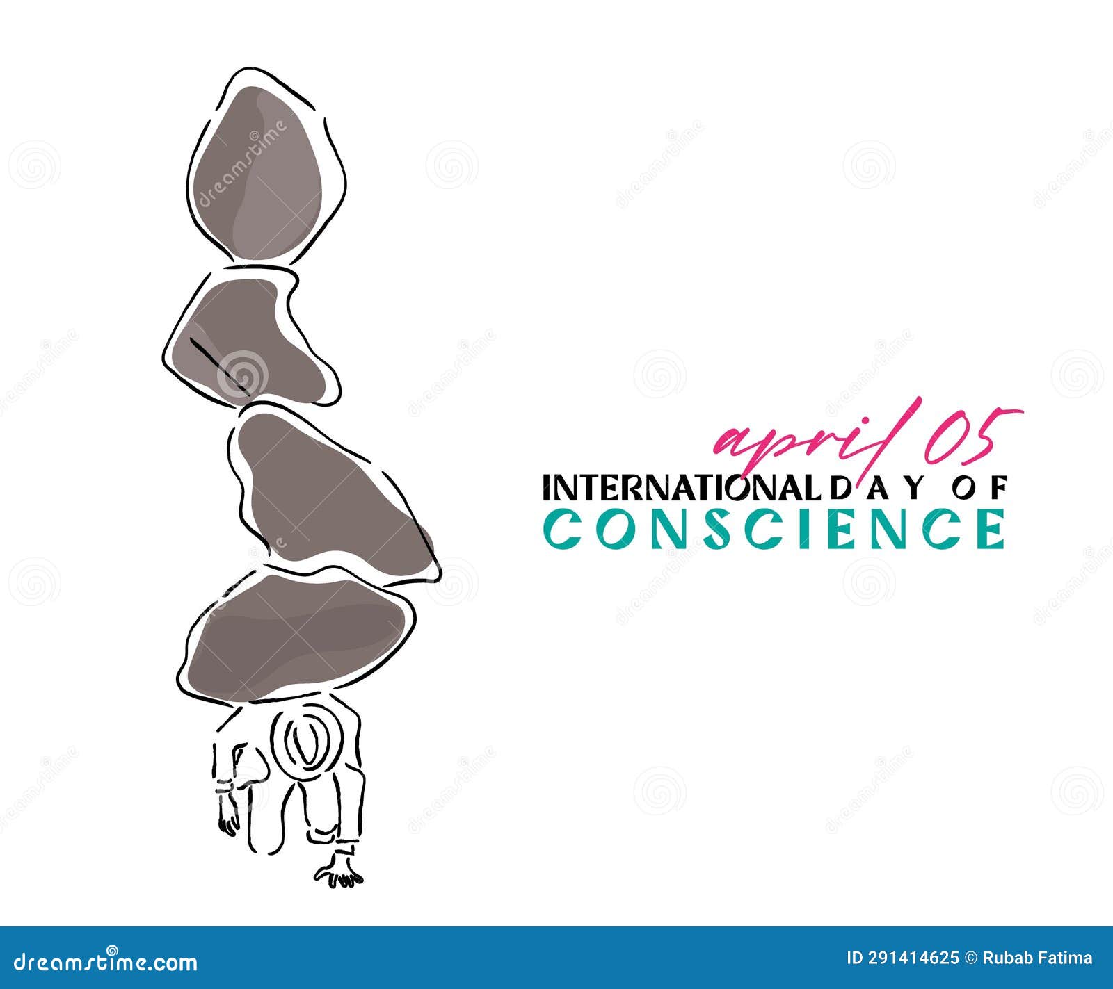 International Day Of Conscience Holiday Card. Poster With Earth Map ...