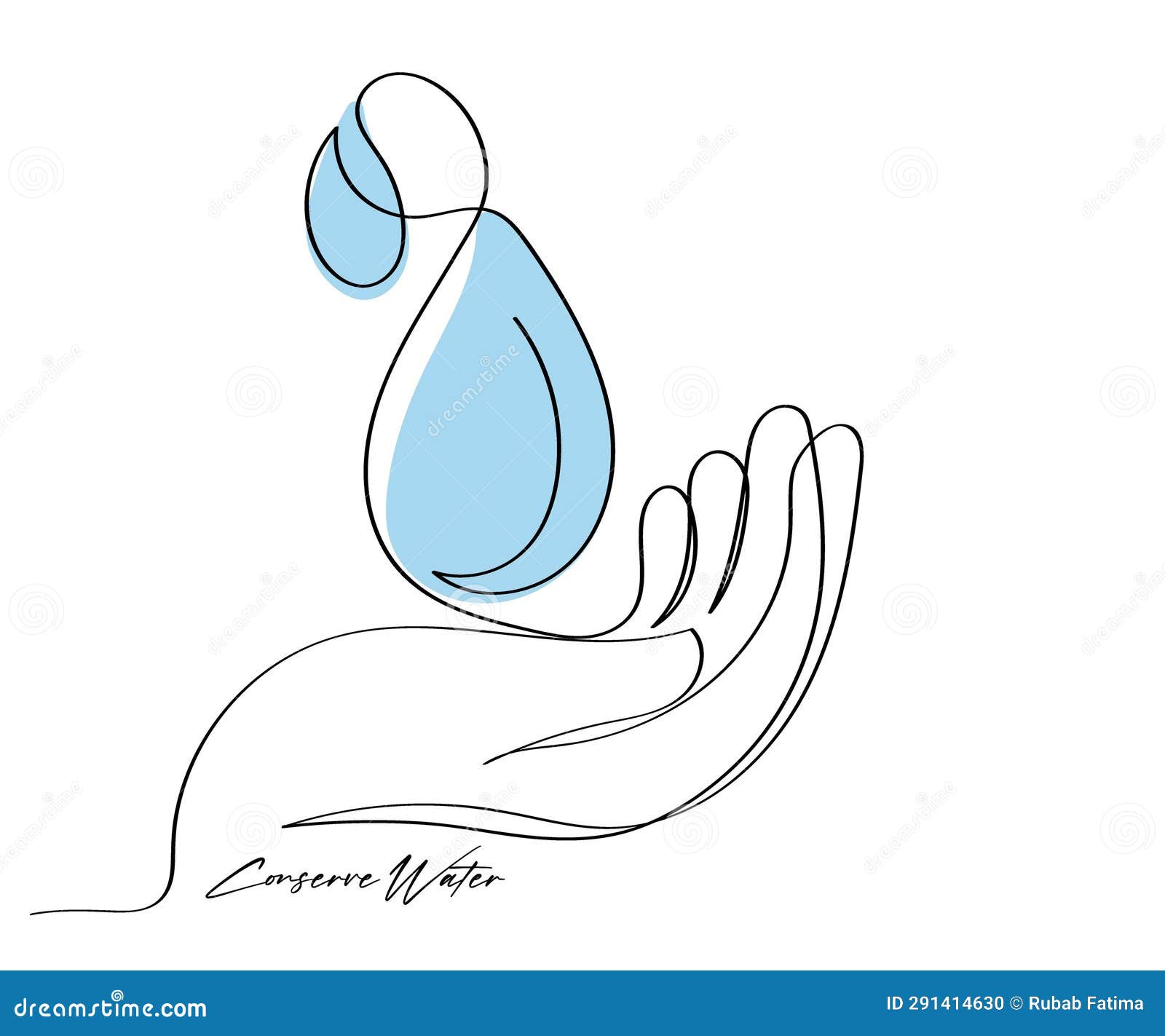 CONSERVE WATER stock vector. Illustration of healthy - 291414630