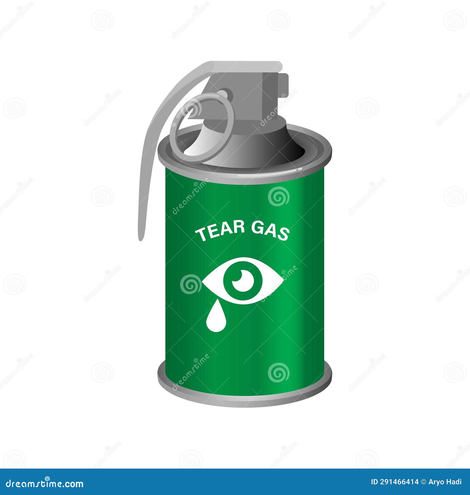 Tear Gas Canister Grenade Military Weapon Illustration Vector Stock ...