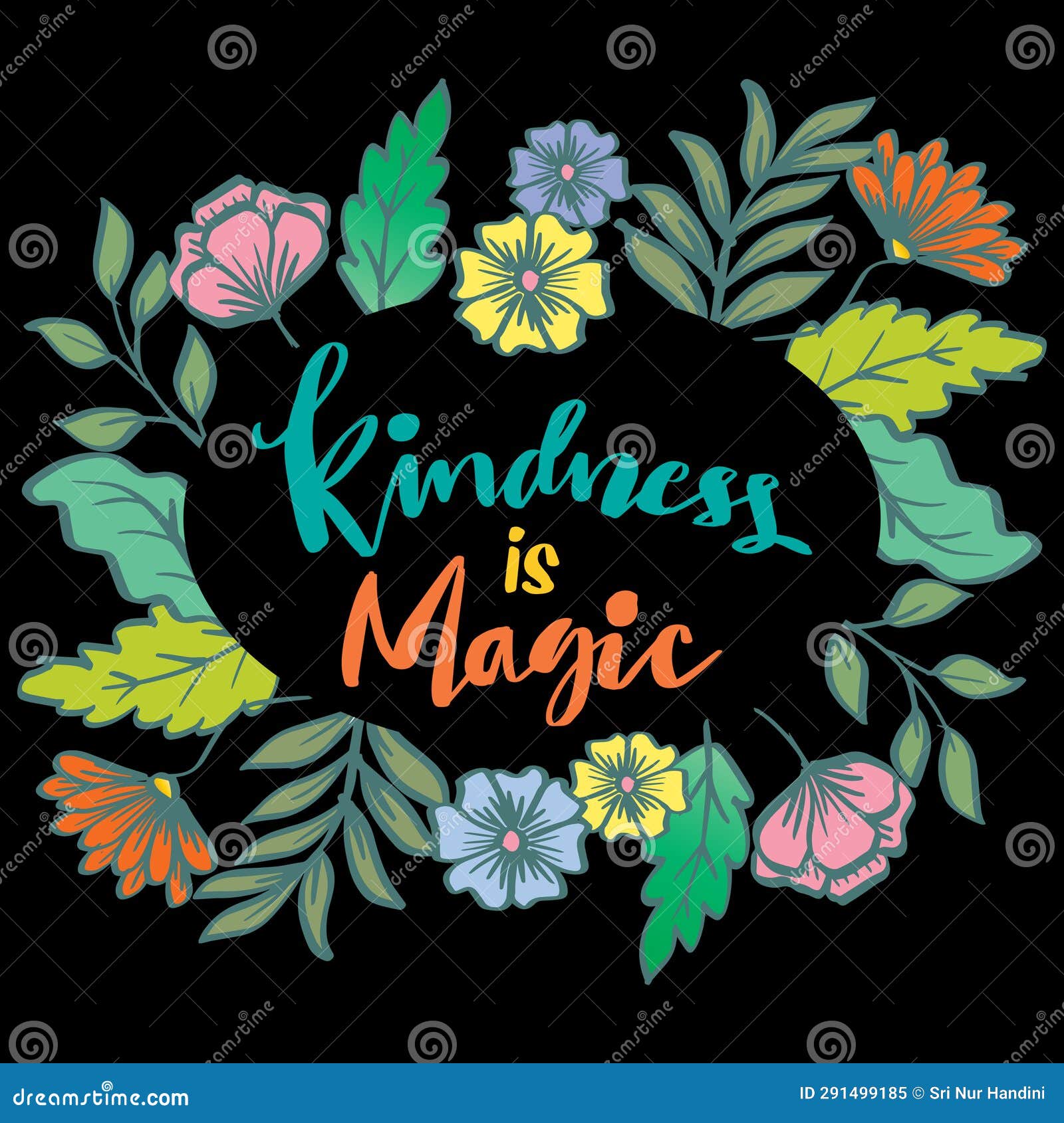 Kindness is Magic, Hand Lettering. Stock Illustration - Illustration of ...