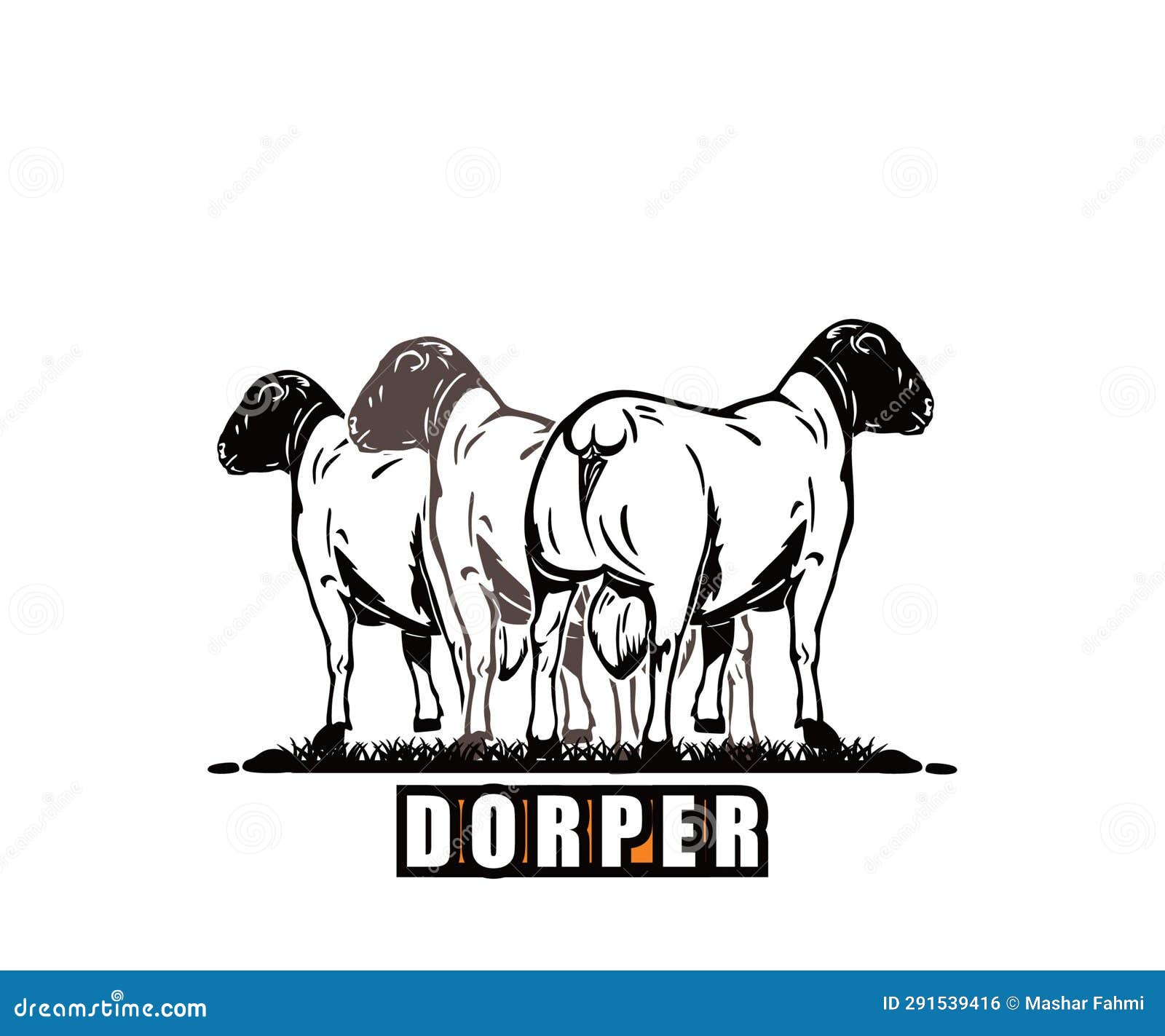 GREAT DORPER SHEP from BACK LOGO Stock Vector - Illustration of vector ...