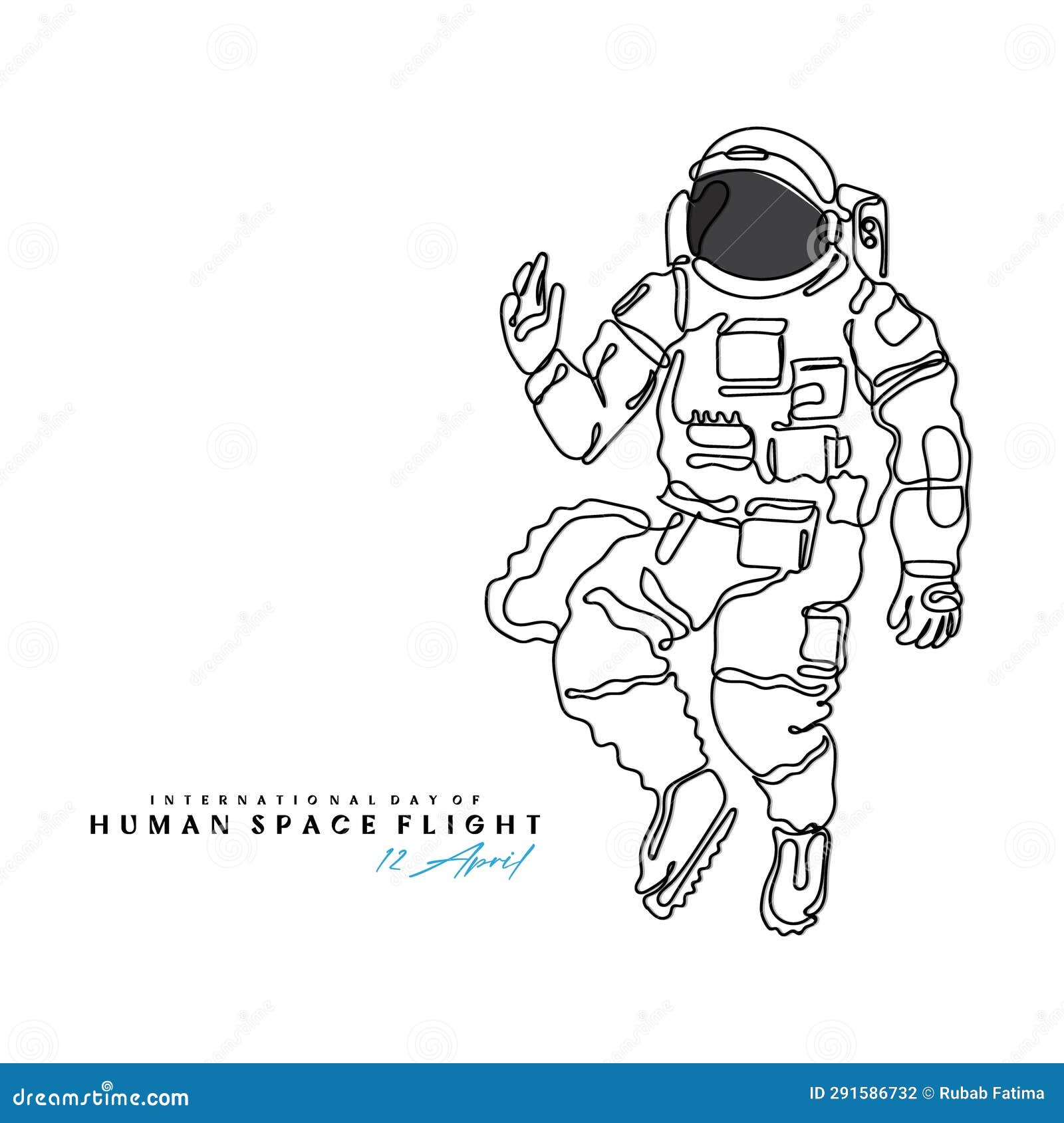 Human Space Flight Day stock illustration. Illustration of universe ...