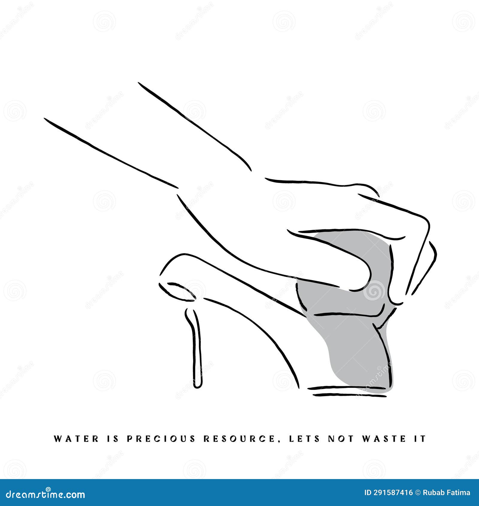 Water Scarcity Awareness stock illustration. Illustration of earth ...