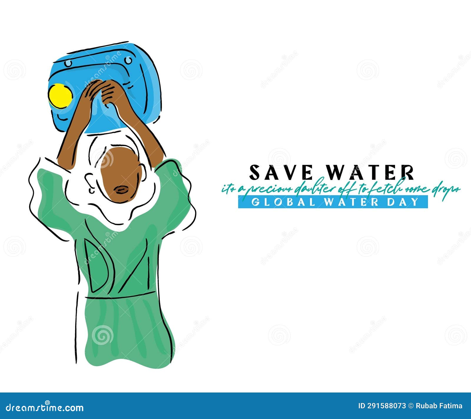 Water Scarcity Awareness stock illustration. Illustration of concept ...