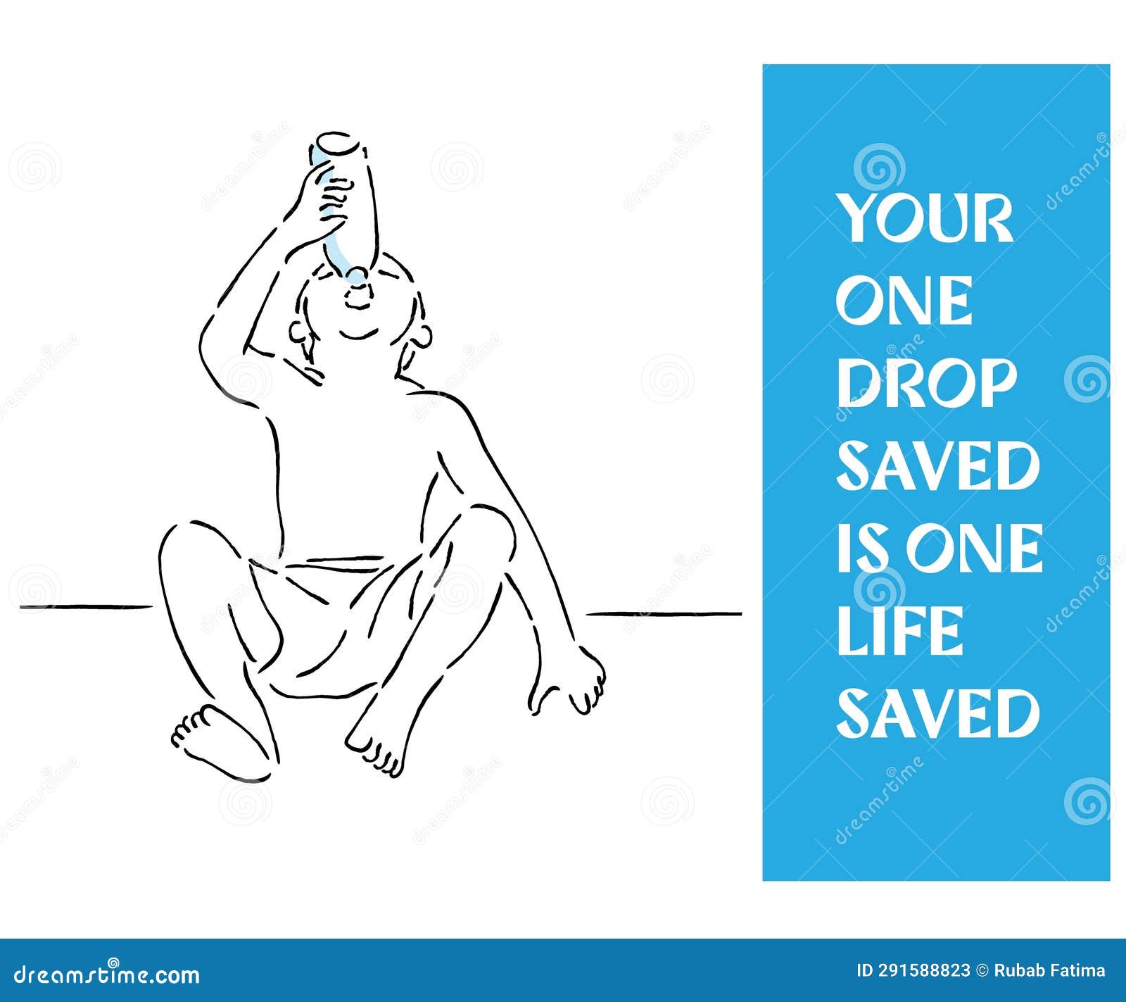 Water Scarcity Awareness stock vector. Illustration of print - 291588823