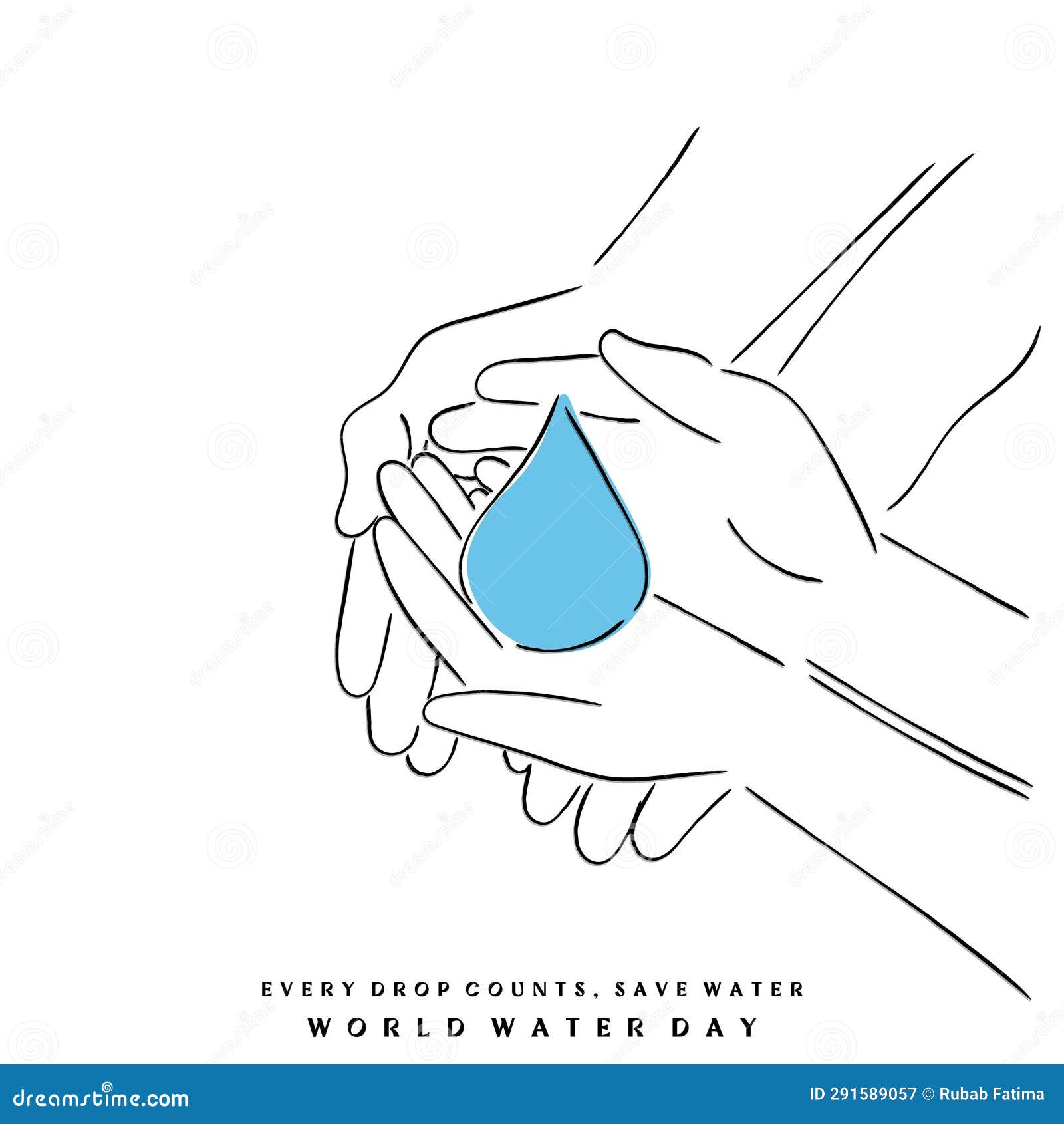 Water Scarcity Awareness stock illustration. Illustration of vector ...