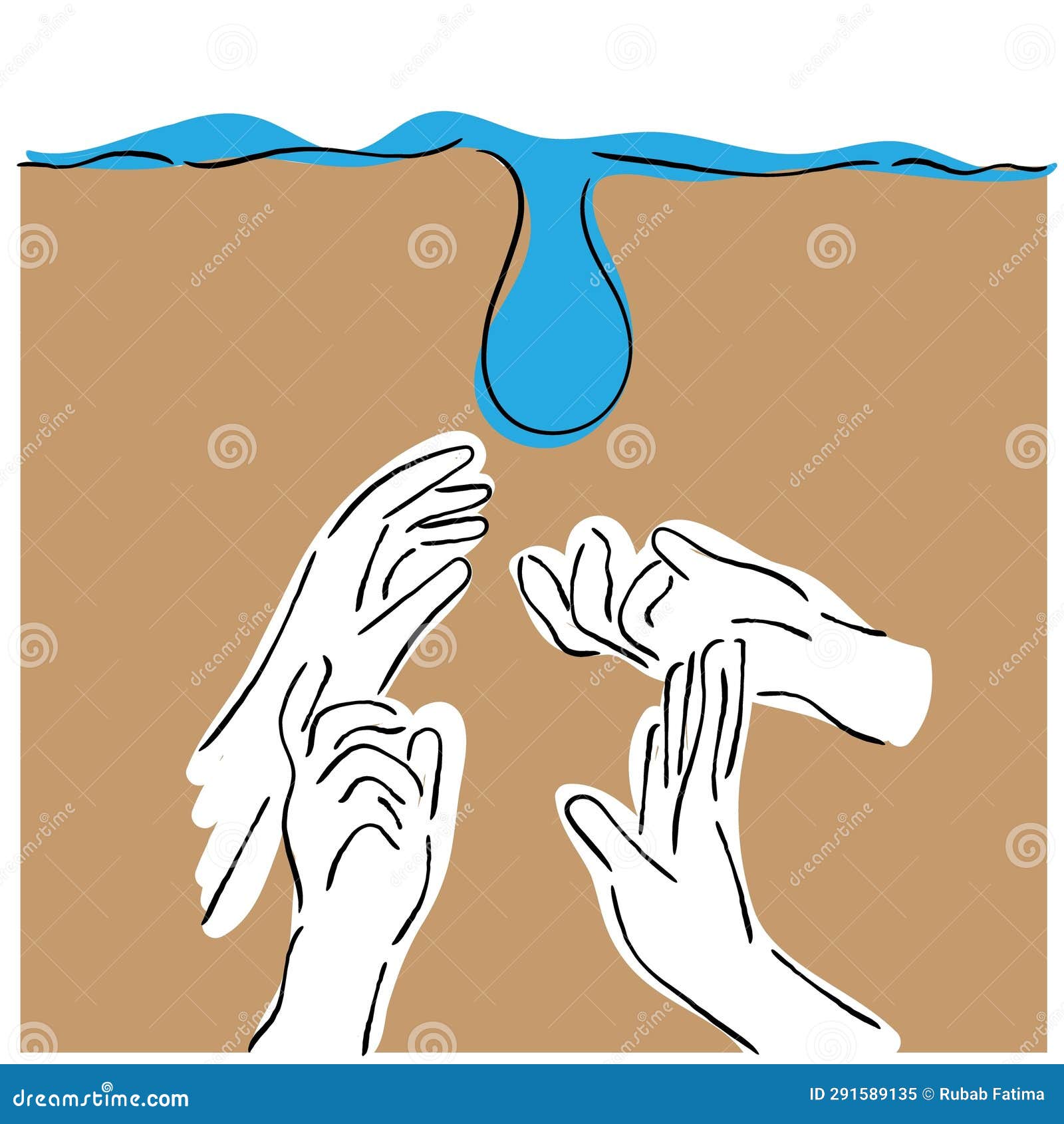Water Scarcity Awareness stock vector. Illustration of postcard - 291589135