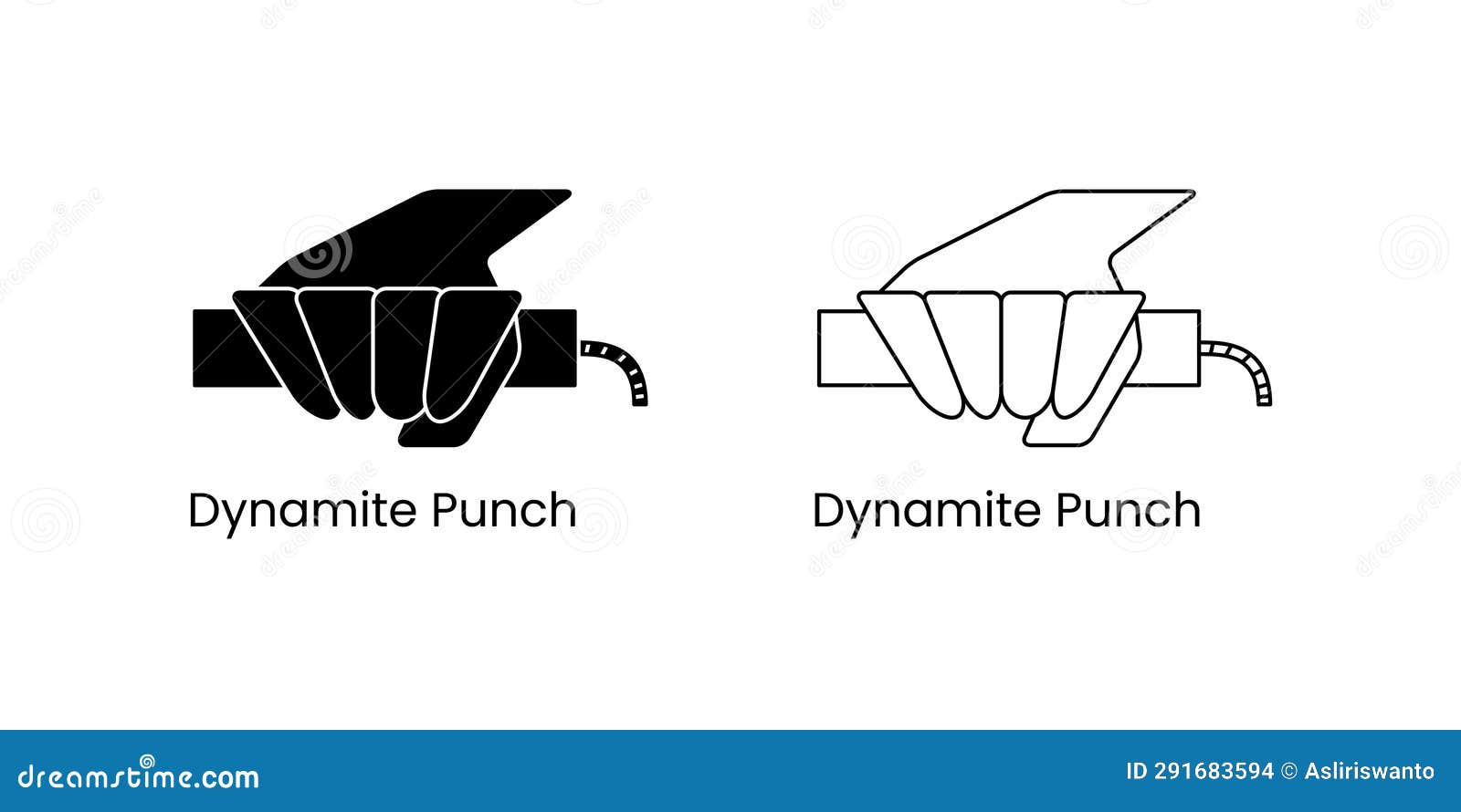 Dynamite Punch Illustration. Line, Silhouette, Simple and Minimal Style ...
