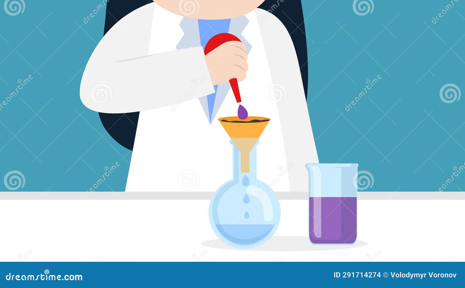 Concept of Scientific Experiment in Laboratory. Stock Vector ...