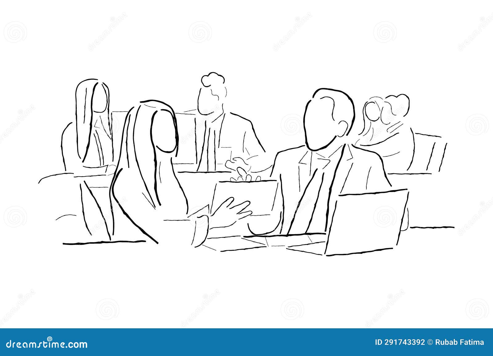 Businessman Delegates Authority To Other People. Distribution Of ...