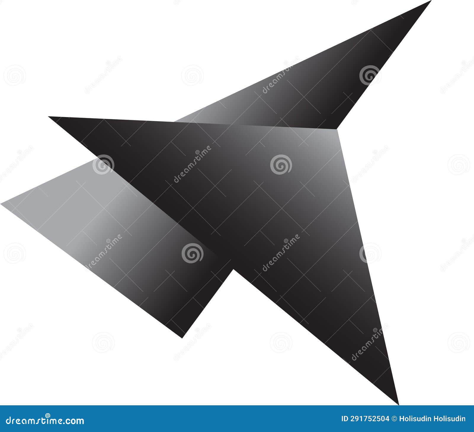 The Origami Image of an Airplane Stock Illustration - Illustration of ...