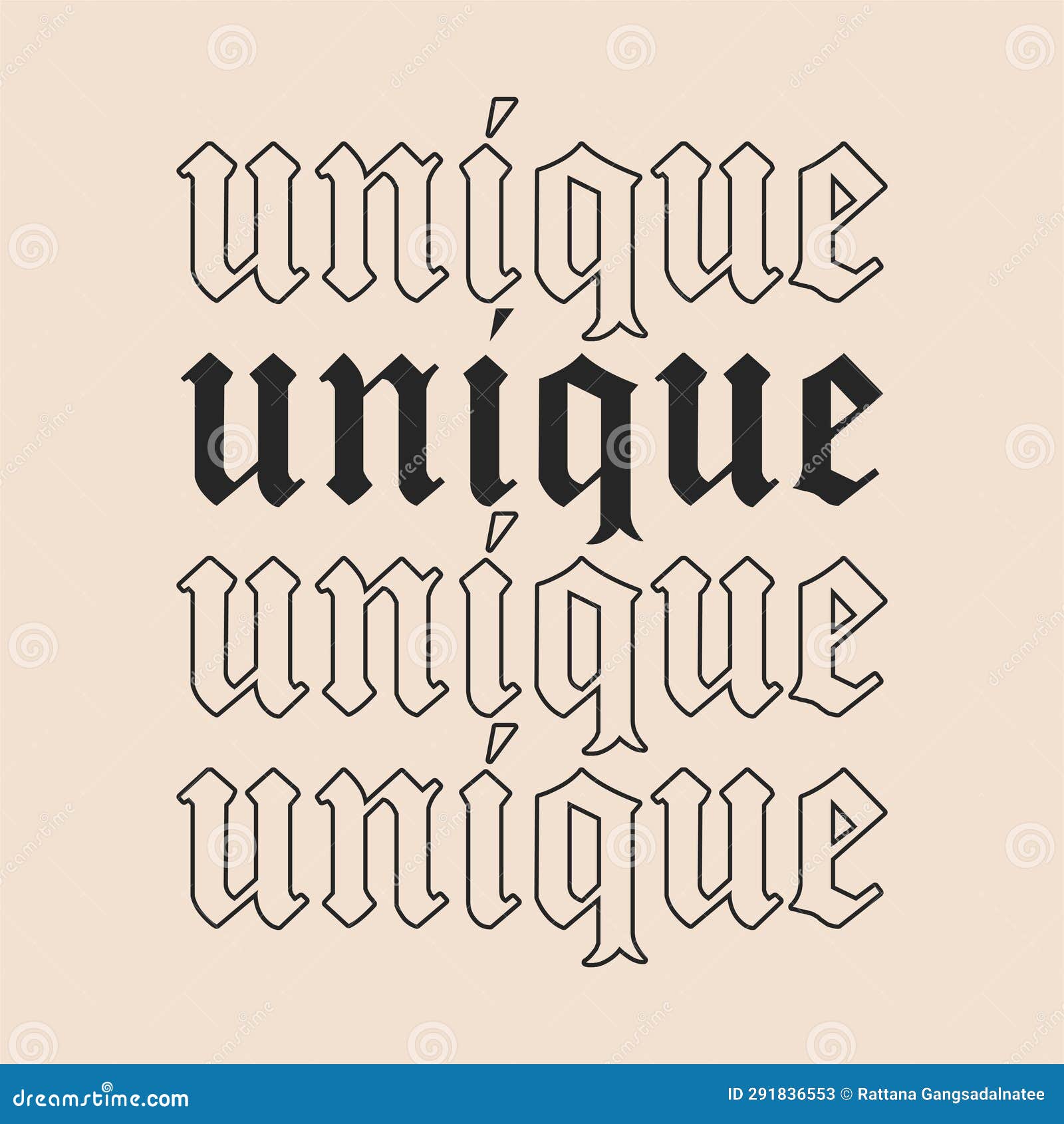 Unique Lettering, Graphic Design Print T-shirts Stock Vector ...