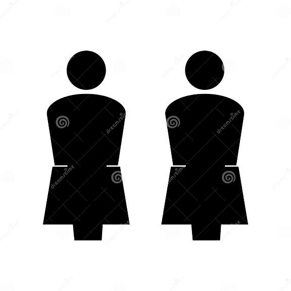 Woman Icon. Female Symbol. Ladies Sign. Girls. Silhouette Icon Style ...