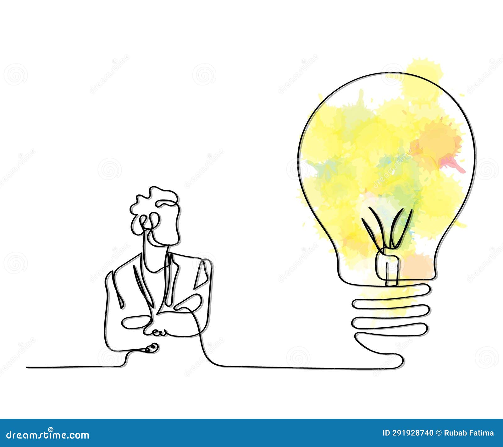 Glowing Bulb As an Inspiration Stock Vector - Illustration of ...