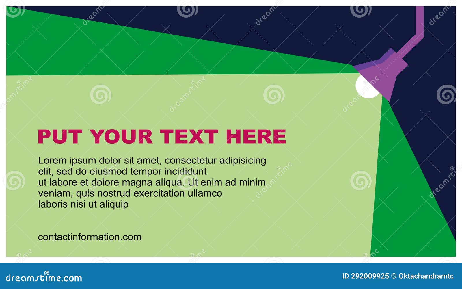 Illustration of a Lamp in a Flat Design with Space for Text Stock ...