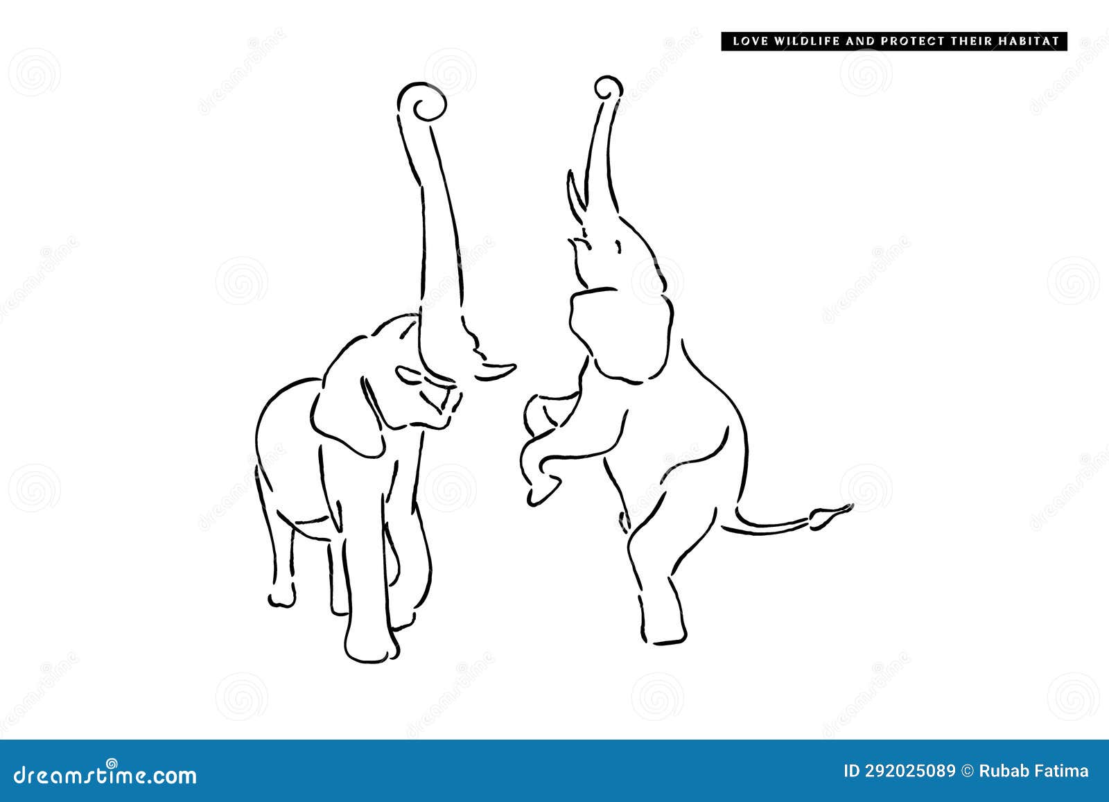 Happy elephants stock vector. Illustration of vector - 292025089