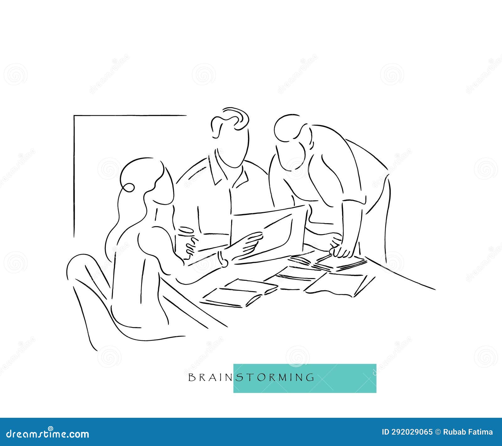 Brainstorming stock illustration. Illustration of vector - 292029065