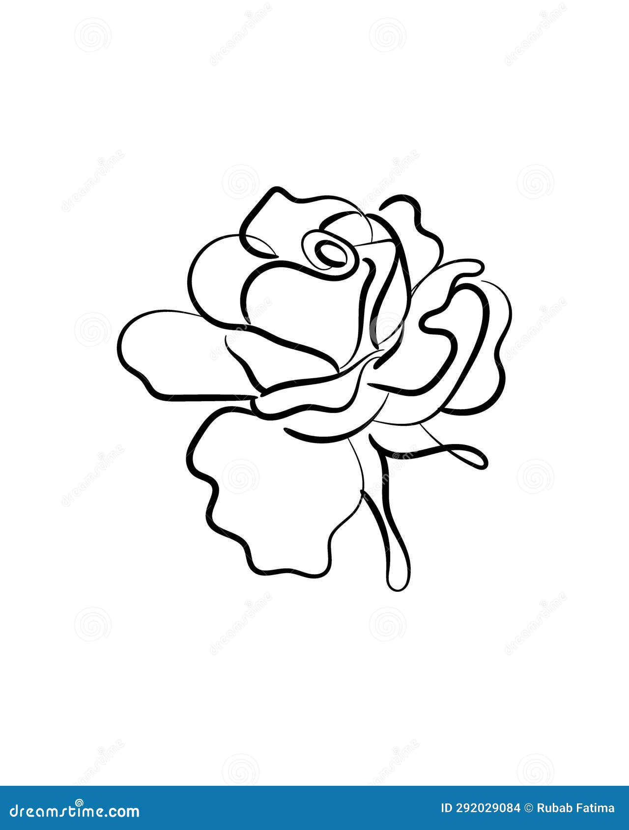 Rose vector stock illustration. Illustration of print - 292029084
