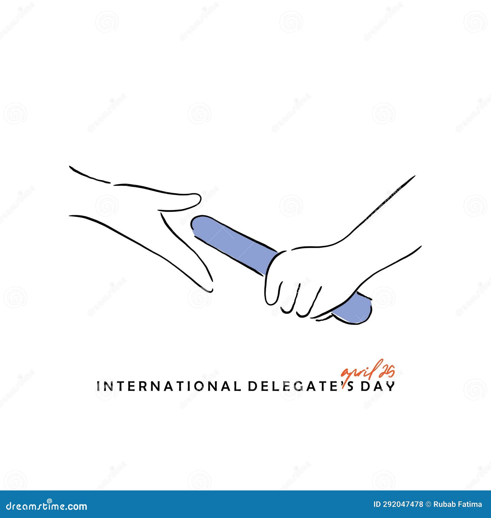 International Delegates Day Holiday Card. Poster With Earth Map, Blue ...