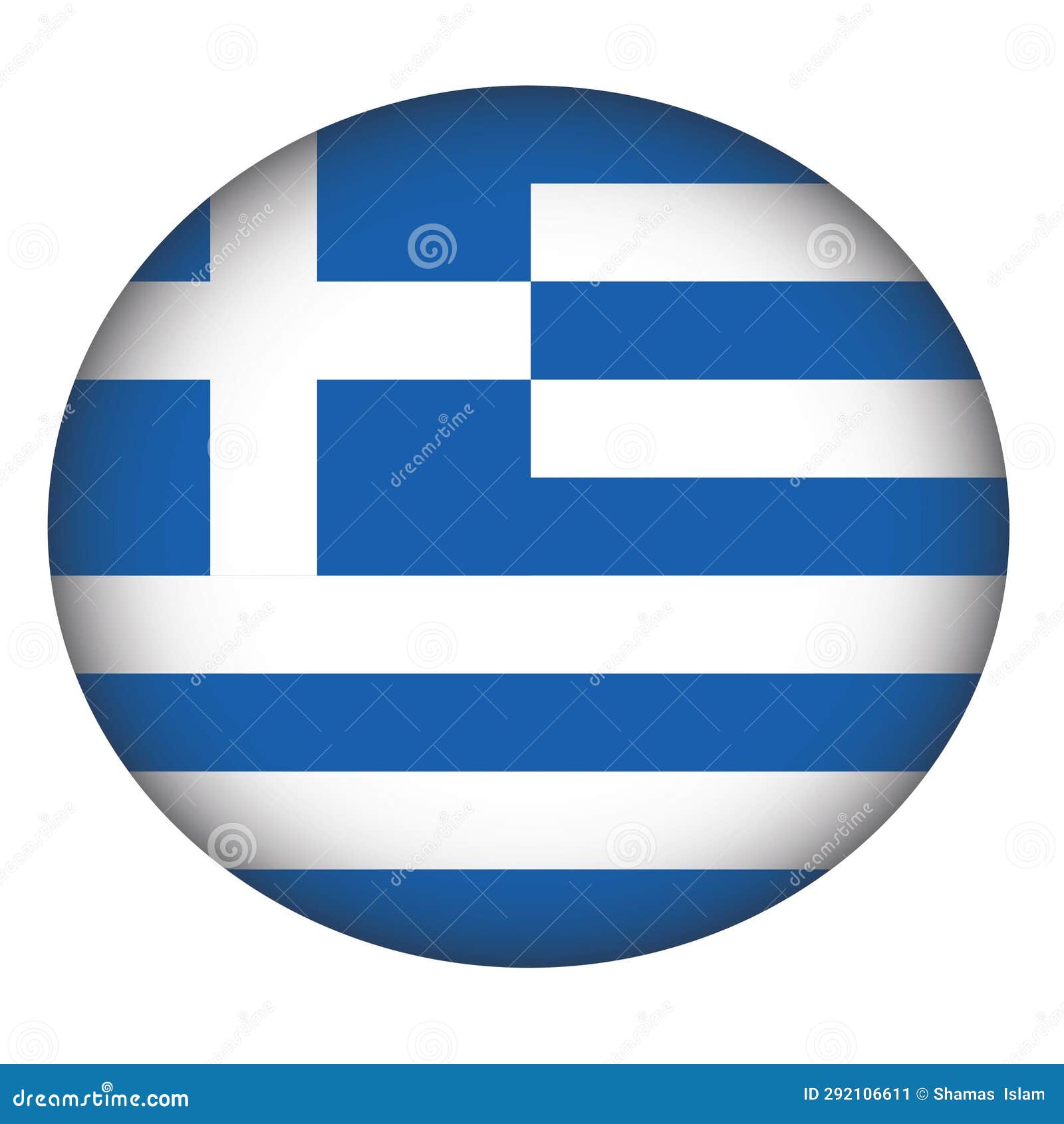 Greece Flag Round Shape Vector Stock Vector - Illustration of history ...