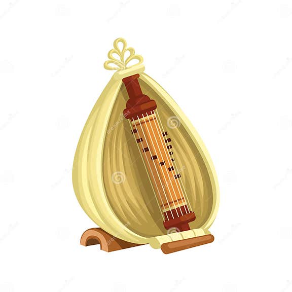 Sasando Traditional Music Instrument from Indonesia Symbol Illustration ...