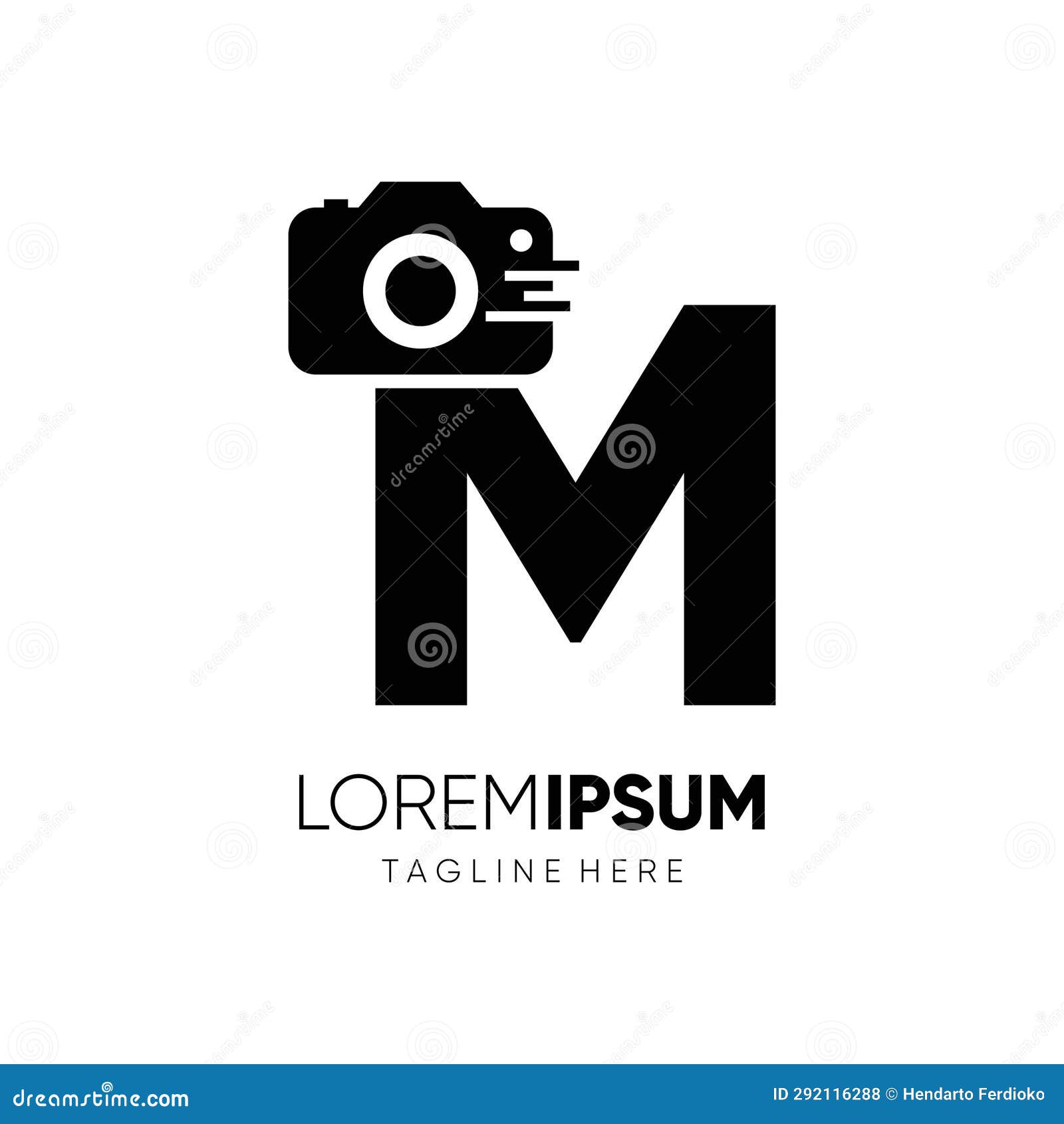 Letter M Initial Photography Logo Design Vector Icon Graphic Emblem ...