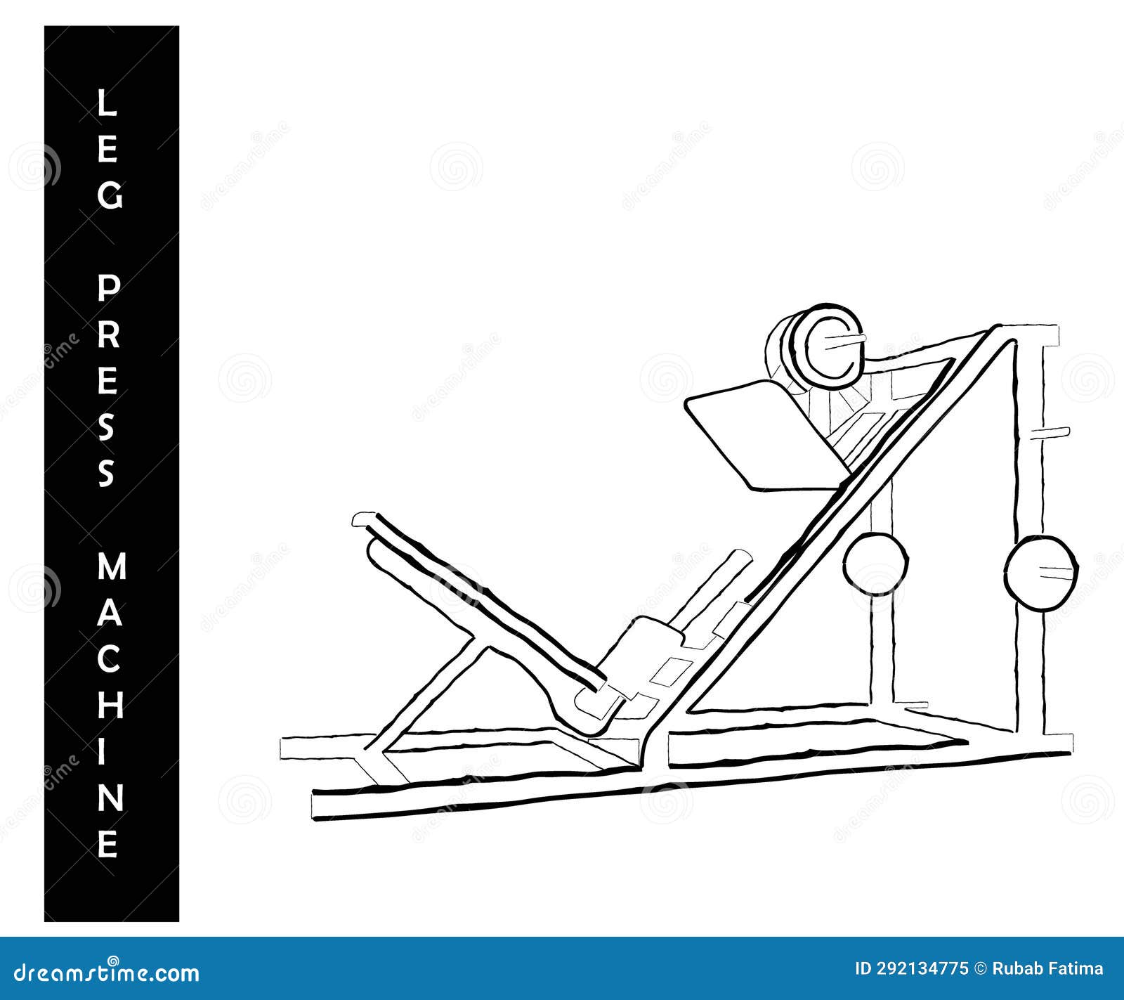 Leg Press Machine stock illustration. Illustration of barbell - 292134775