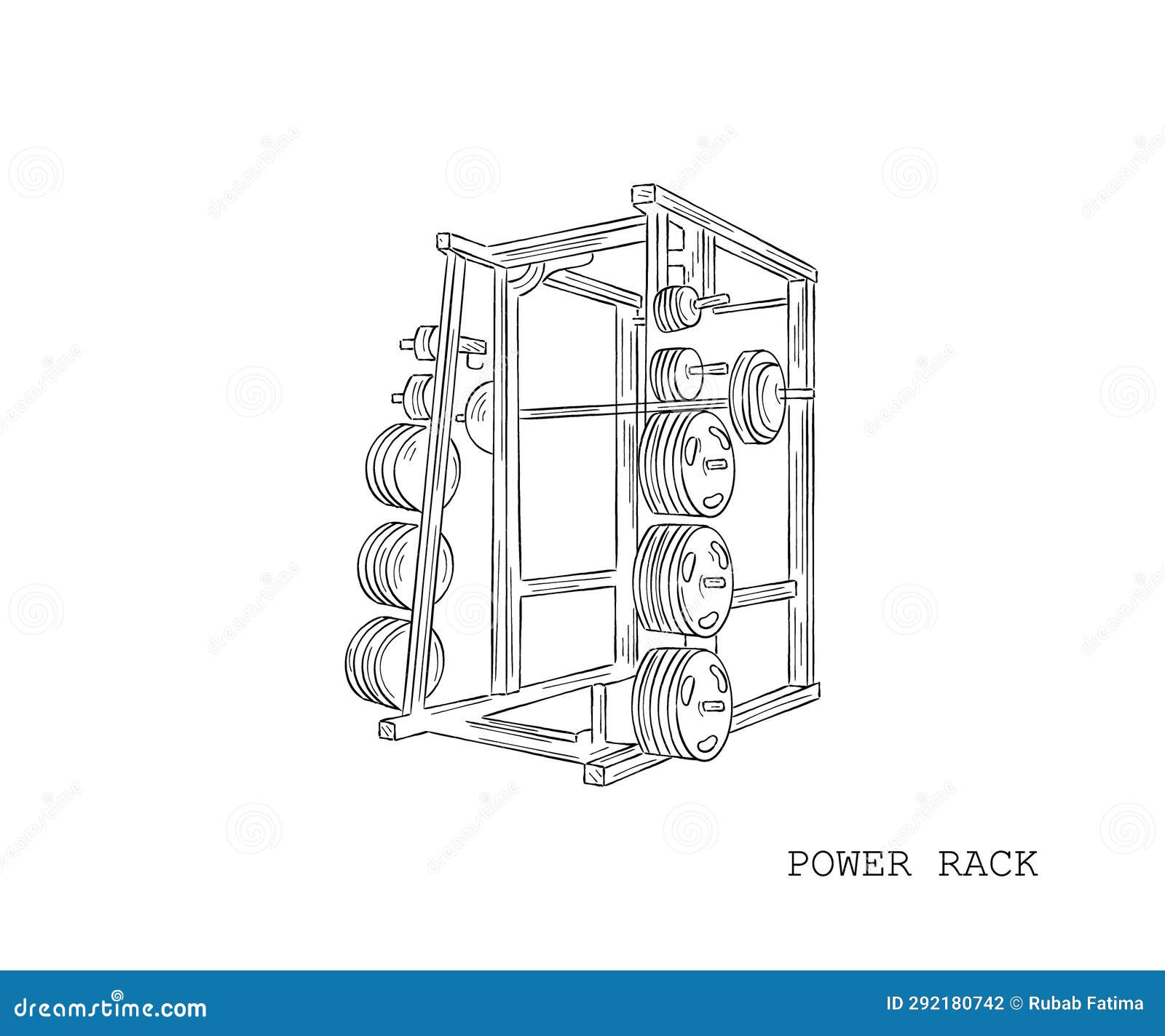 Power rack. stock illustration. Illustration of isolated - 292180742