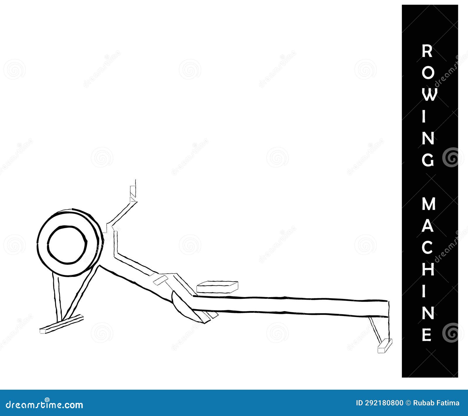 Rowing Machine. stock illustration. Illustration of vector - 292180800