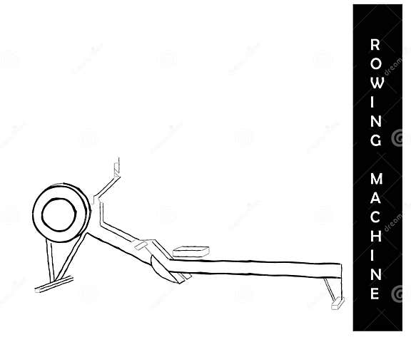 Rowing Machine. stock illustration. Illustration of vector - 292180800