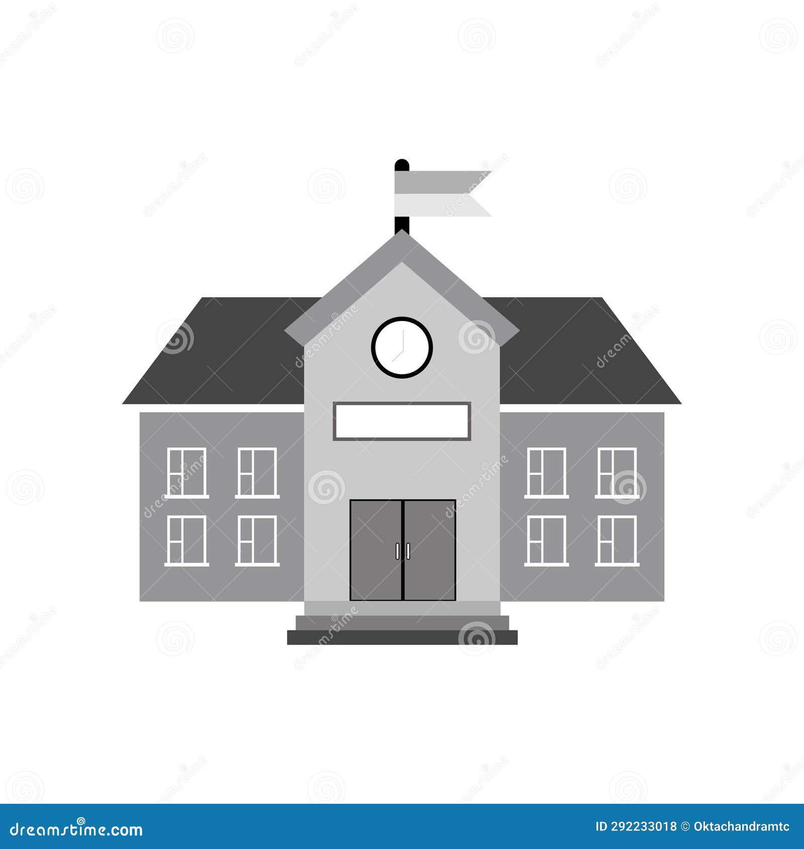 School Building Icon. Education Learning and Study Theme. School ...