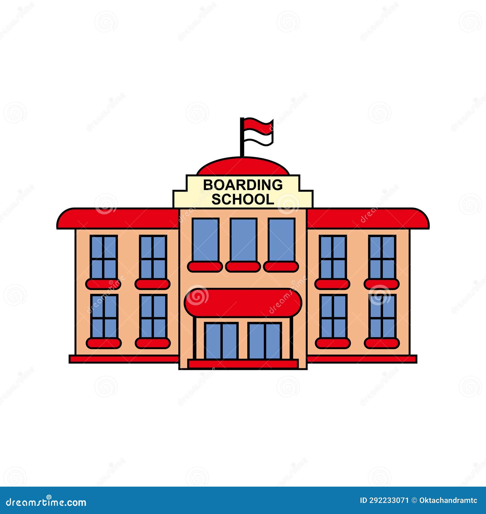 School Building Icon. Education Learning and Study Theme. School ...